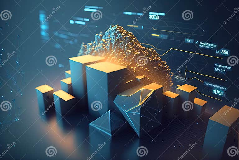 Data Abstract Concept With Clusters Particles And Objects Collected 8995
