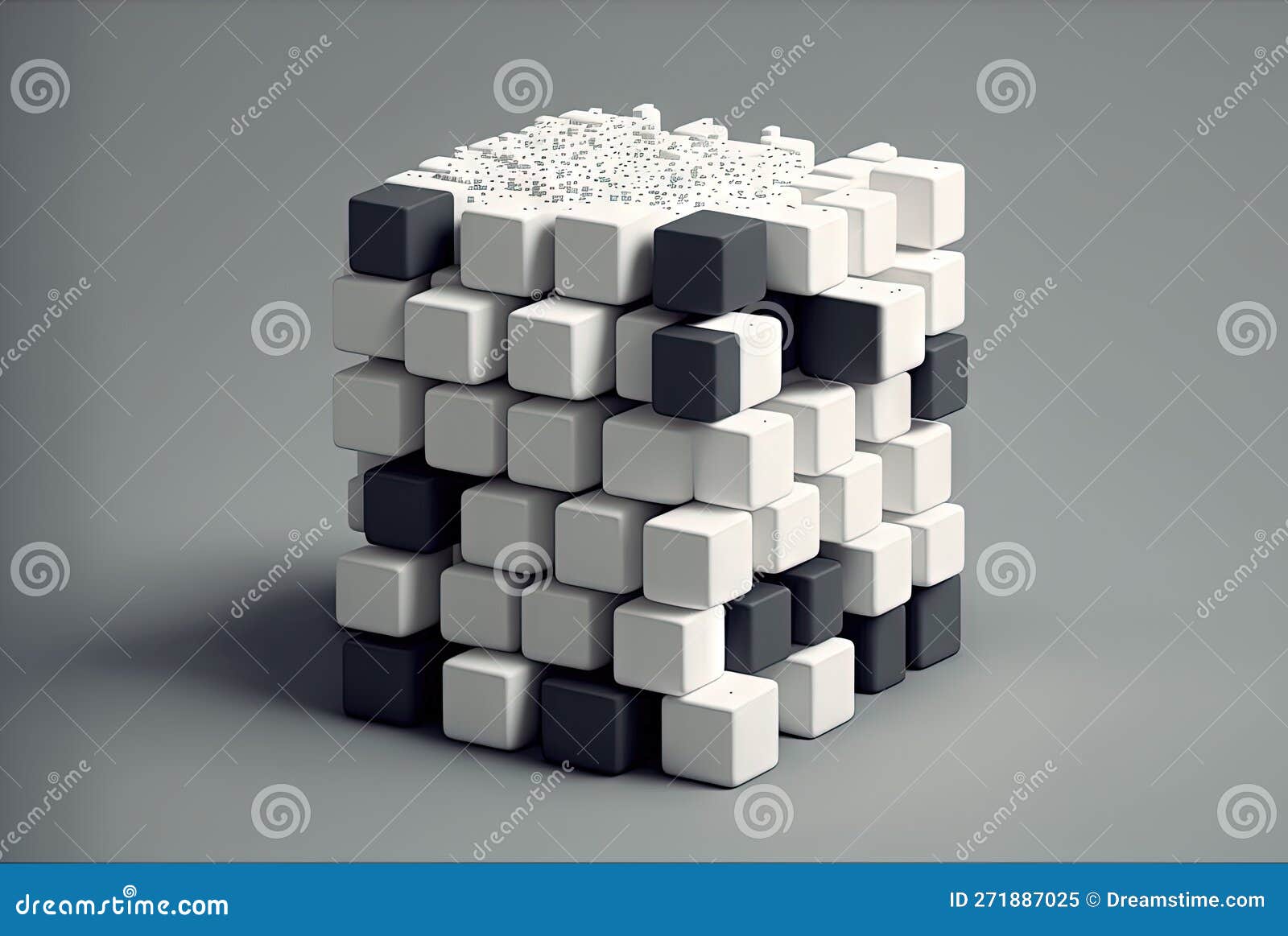 Data Abstract Concept with Clusters, Particles and Objects Collected and Sorted. Digital Sorting ...