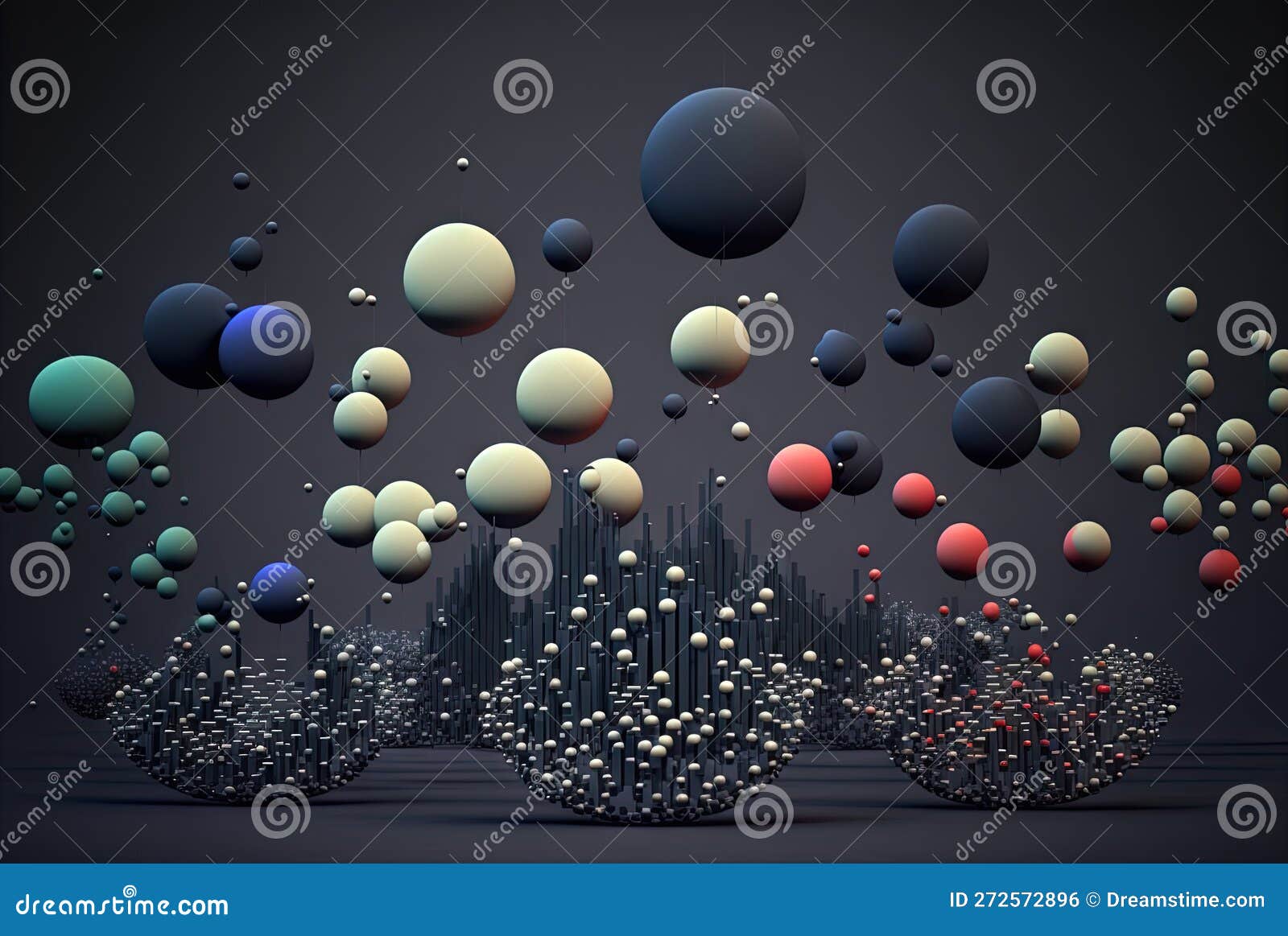 Data Abstract Concept with Clusters, Particles and Objects Collected ...