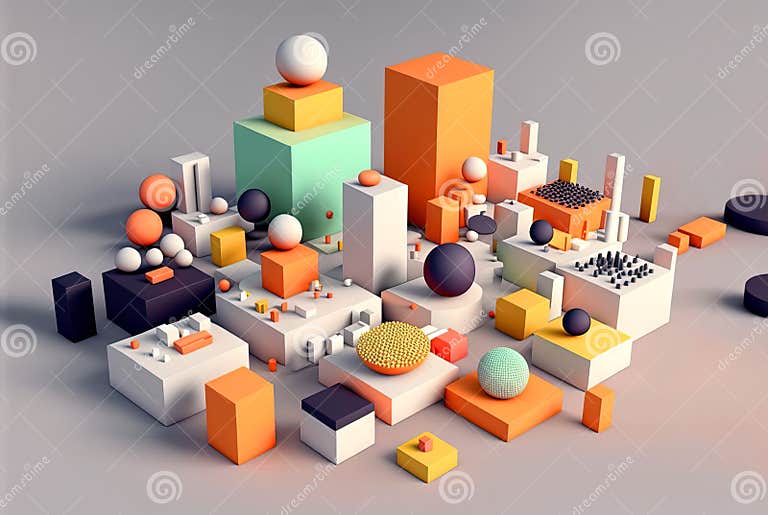 Data Abstract Concept With Clusters Particles And Objects Collected 2418