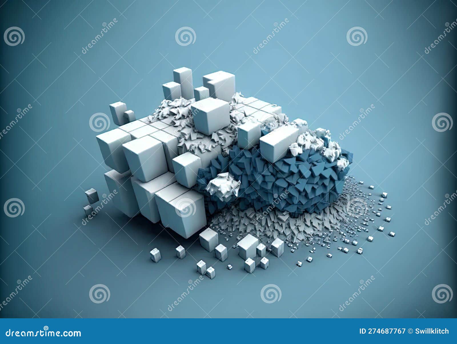 Data Abstract Concept with Clusters, Particles and Objects Collected ...