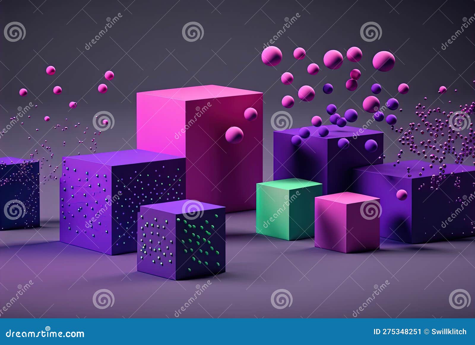 Data Abstract Concept with Clusters, Particles and Objects Collected and Sorted. Digital Sorting ...