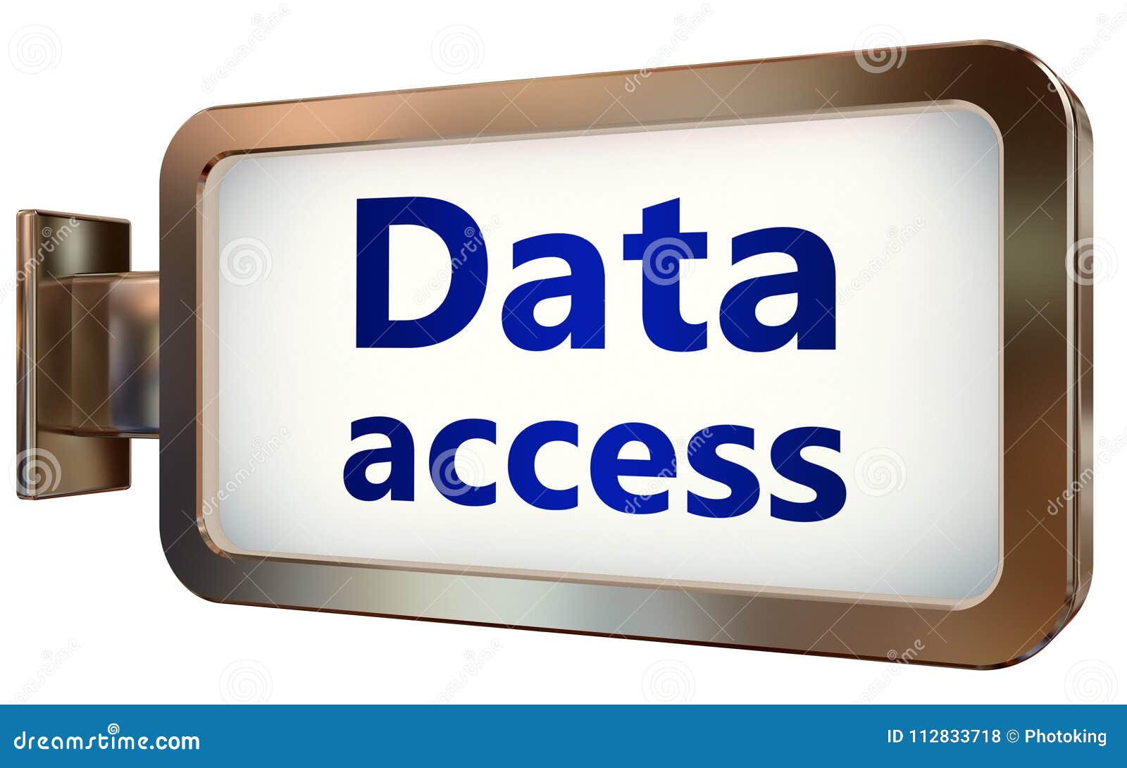Data Access on Billboard Background Stock Illustration - Illustration ...