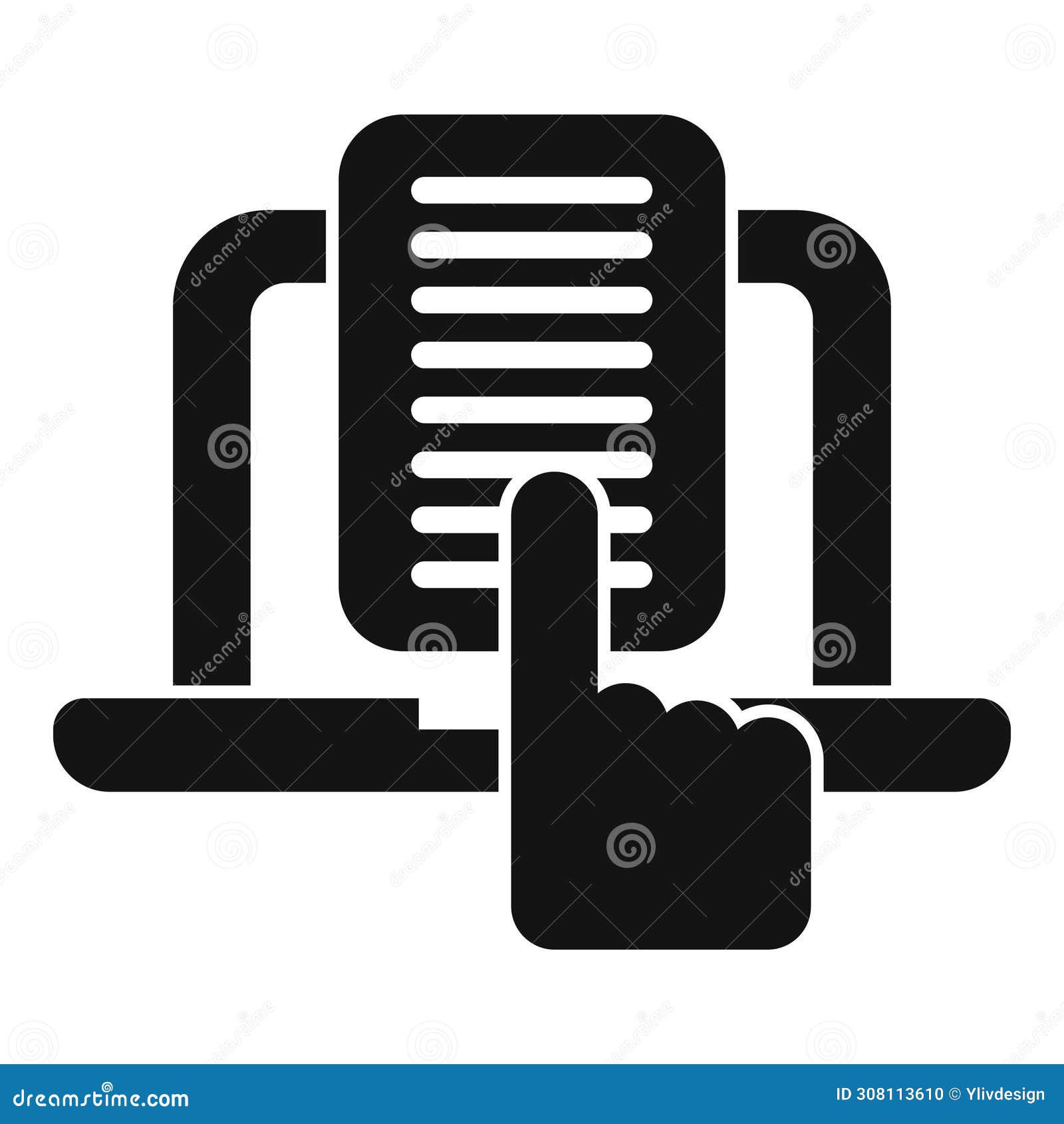 Data Access Document Icon Simple Vector. Recognition Scan Stock Illustration - Illustration of ...
