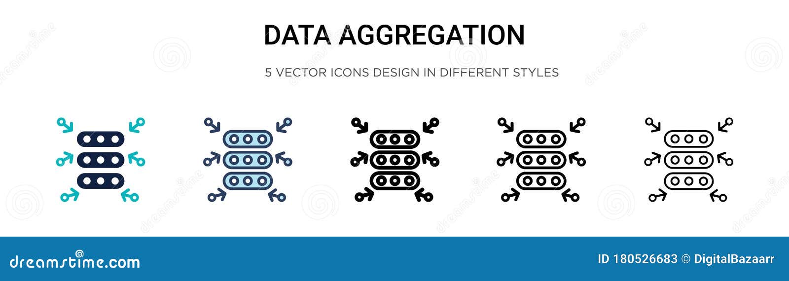 Data Aggregation Isolated Icon. Simple Element Illustration From ... Data Aggregation Isolated Icon. Simple Element Illustration From ...