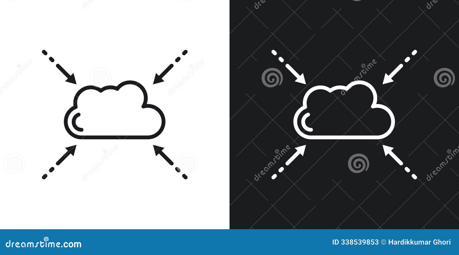 Data Aggregation Icon Set. Cloud Computing Wireless Internet Network ...