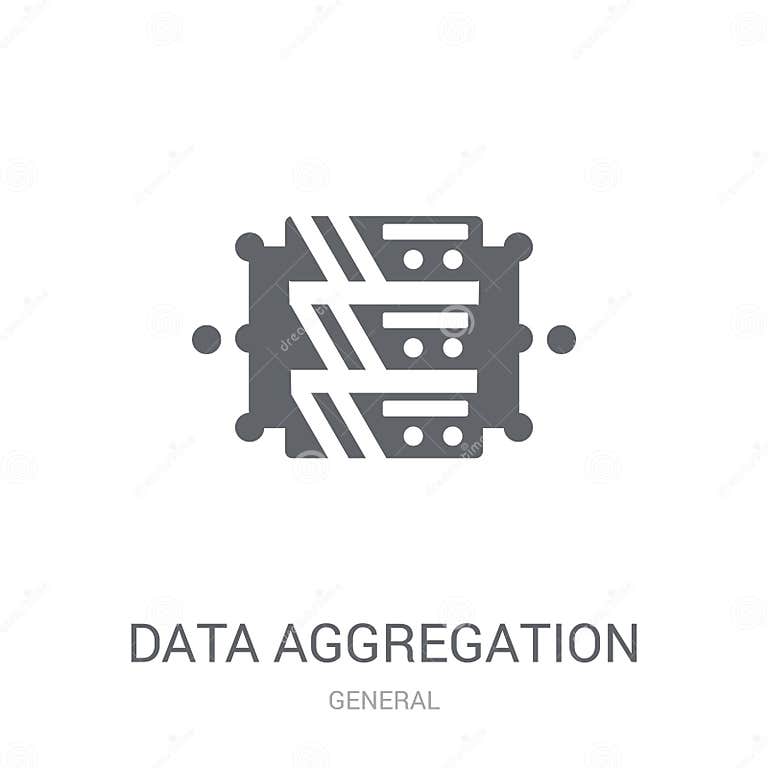 Data Aggregation Icon. Trendy Data Aggregation Logo Concept on W Stock ...