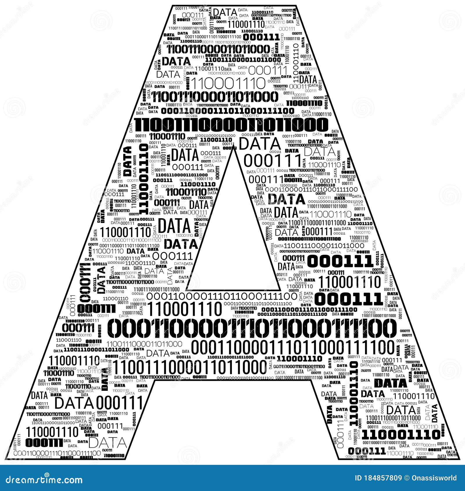 Data Alfabet Letters Pure White Background Stock Image - Image of data ...