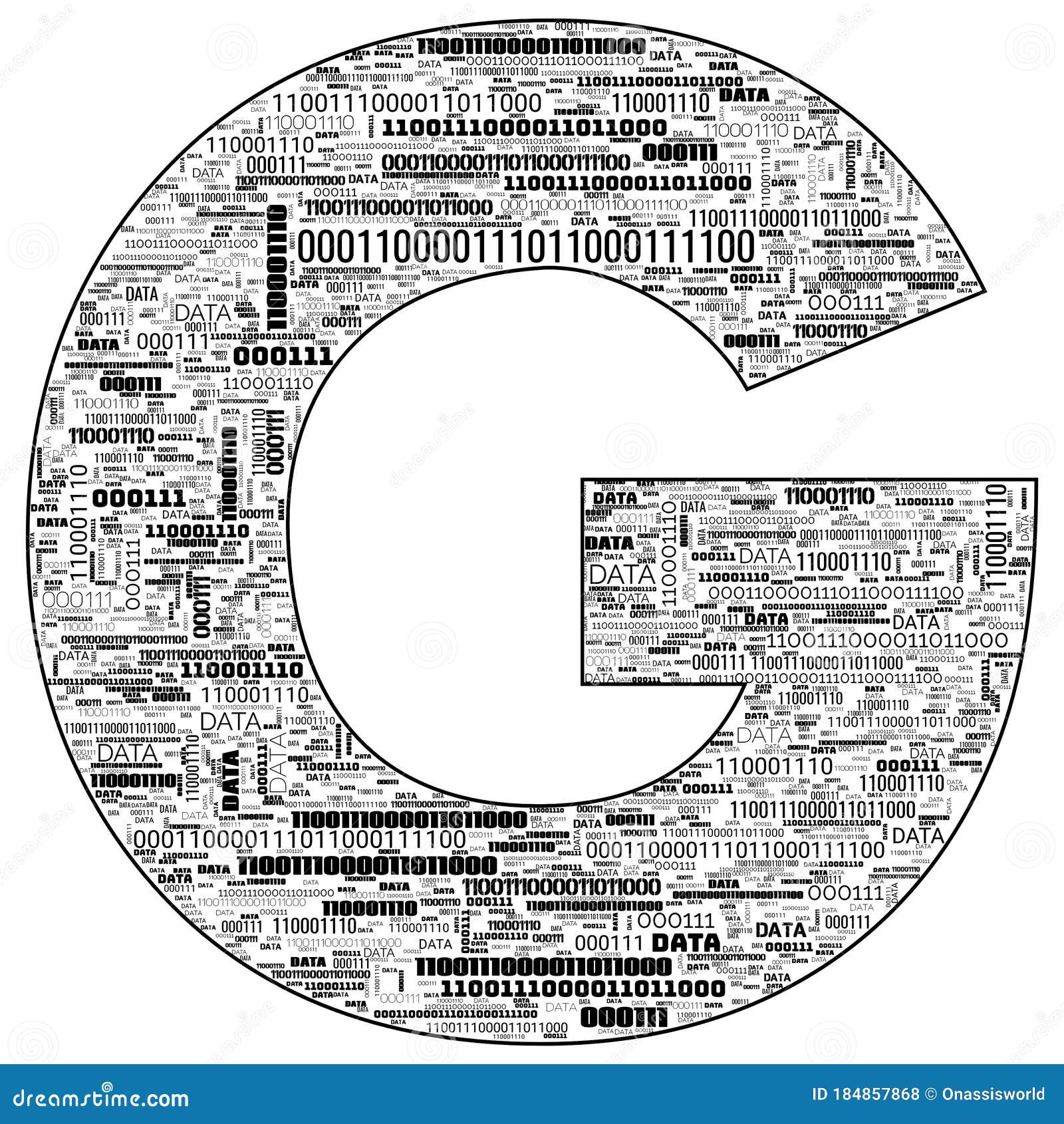 Data Alfabet Letters Pitch Black Background Royalty-Free Stock ...