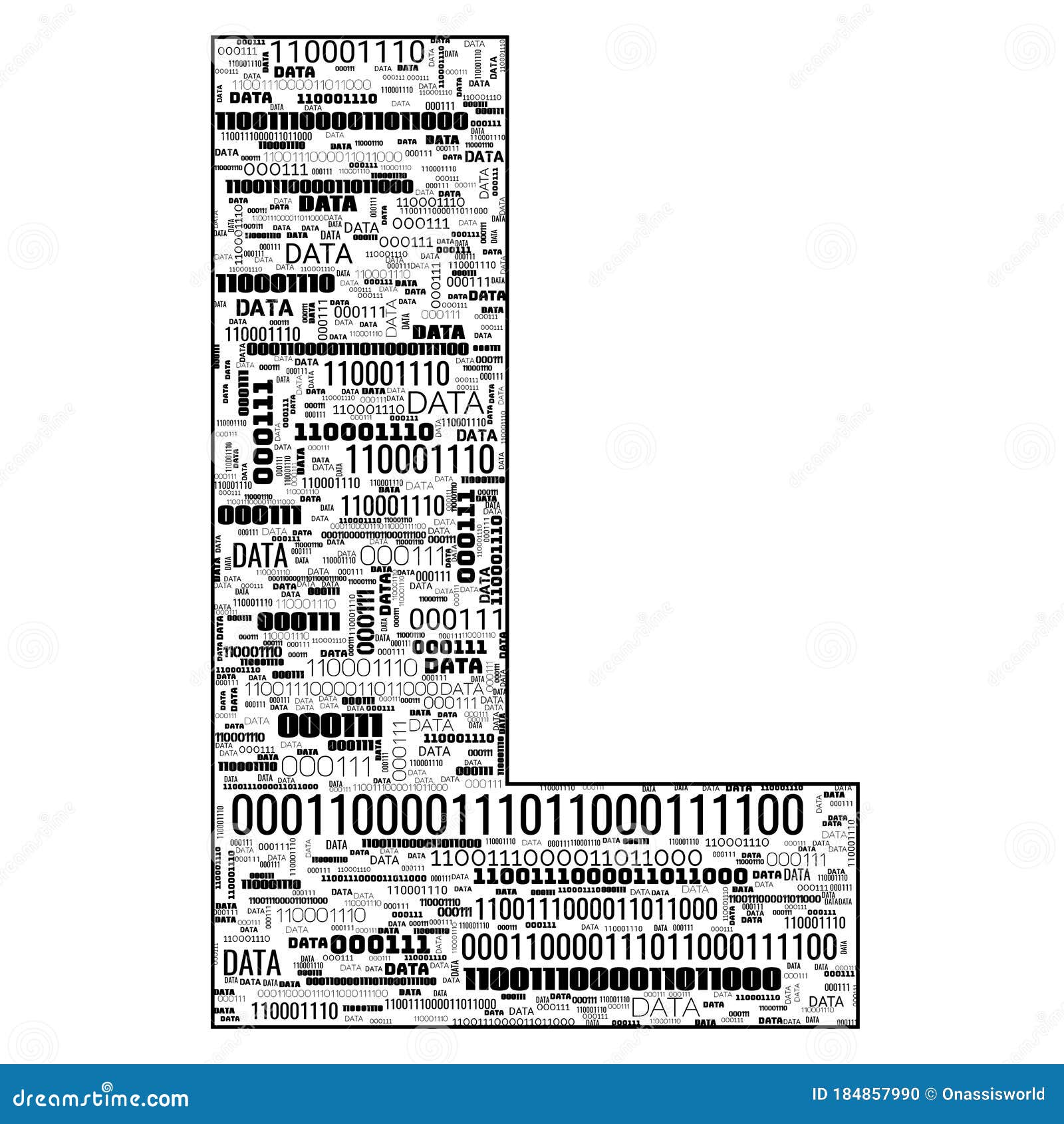 Data Alfabet Letters Pitch Black Background Royalty-Free Stock ...