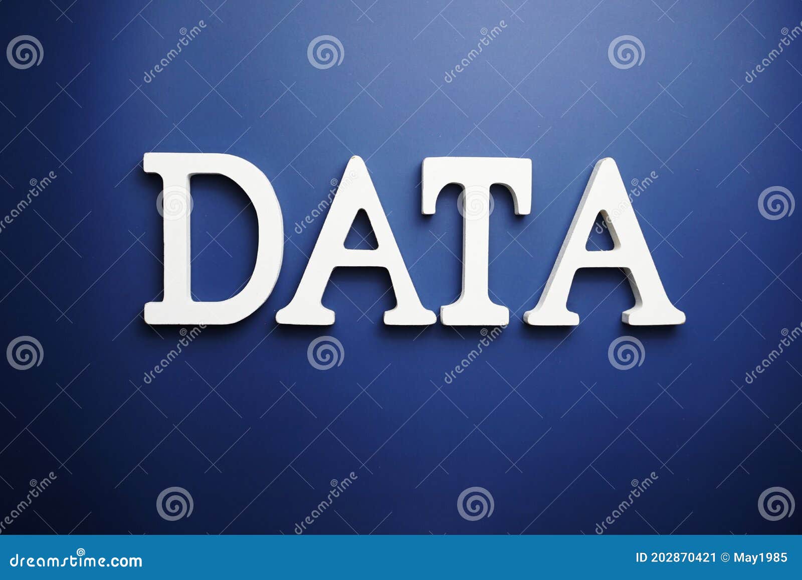 Data Alphabet Letter on Blue Background Stock Image - Image of hosting ...