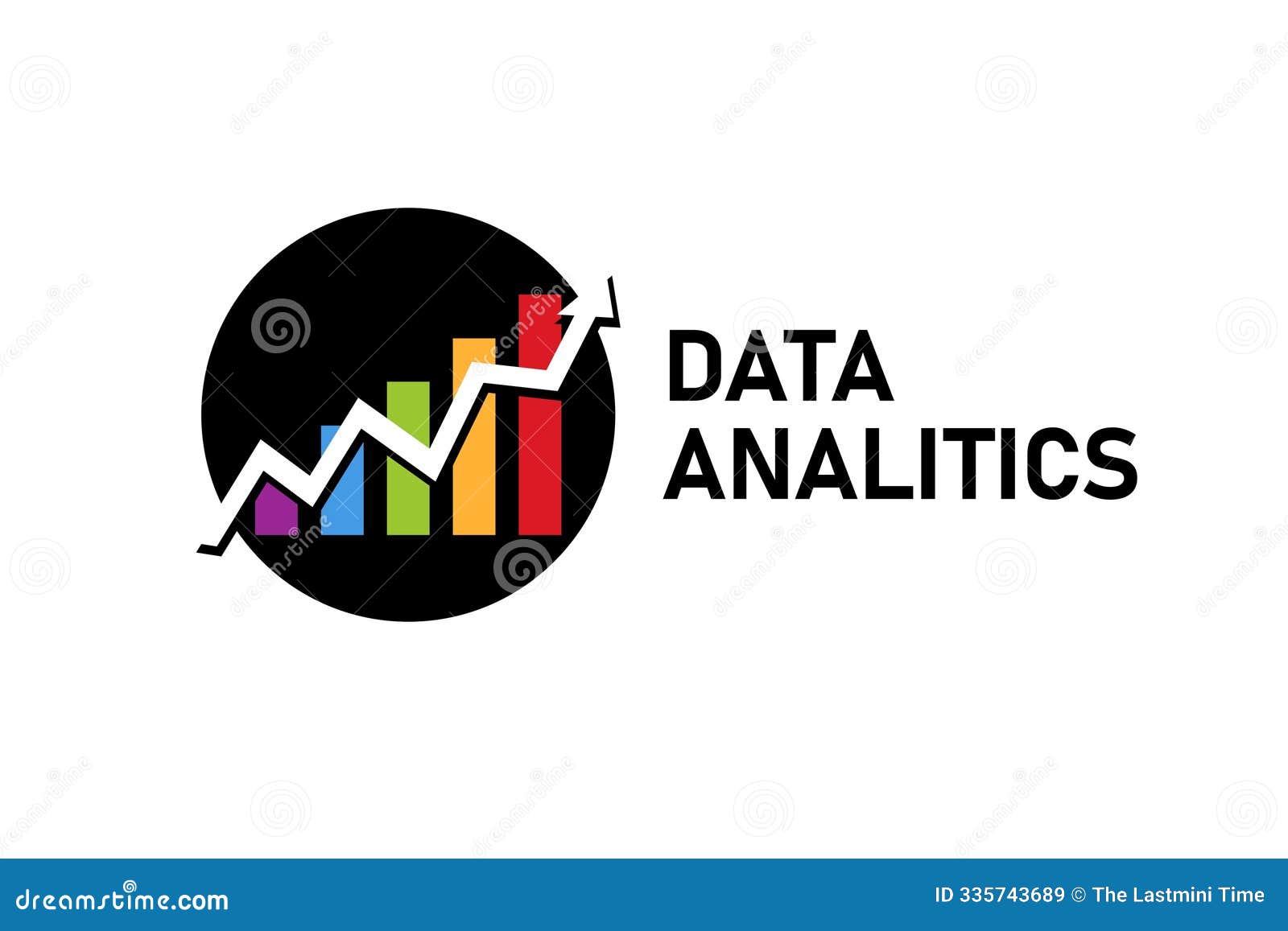Data Analitics Icon Logo Design Vector Stock Illustration ...