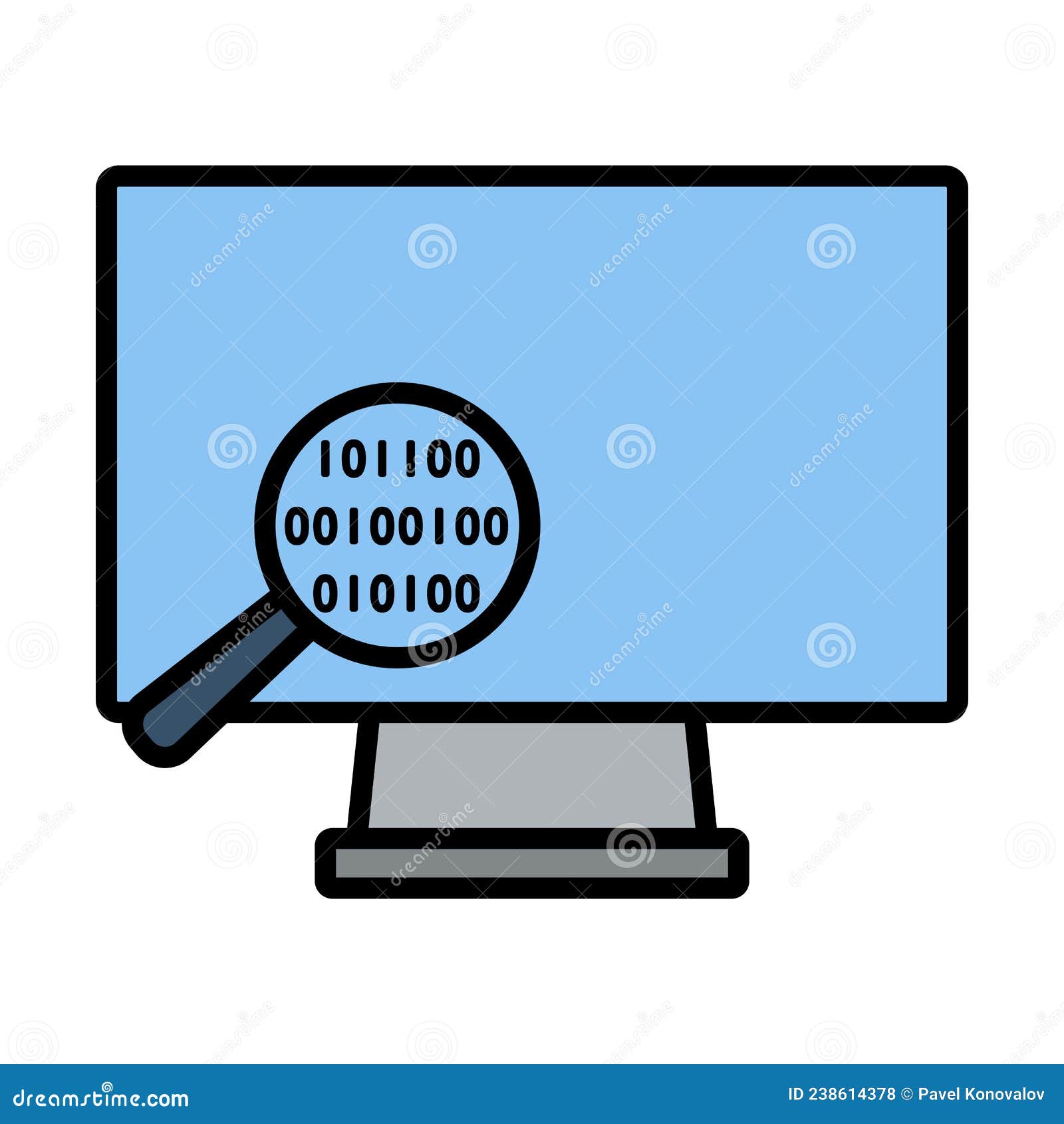Data Analysing Icon stock vector. Illustration of analyze - 238614378