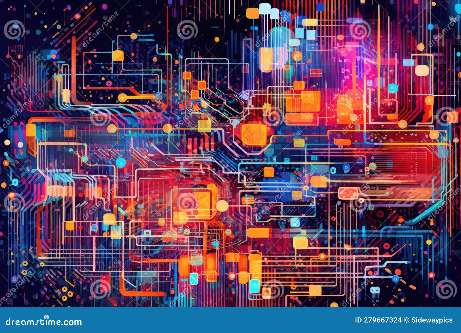 Data Analysis & AI - Generative AI Stock Illustration - Illustration of ...