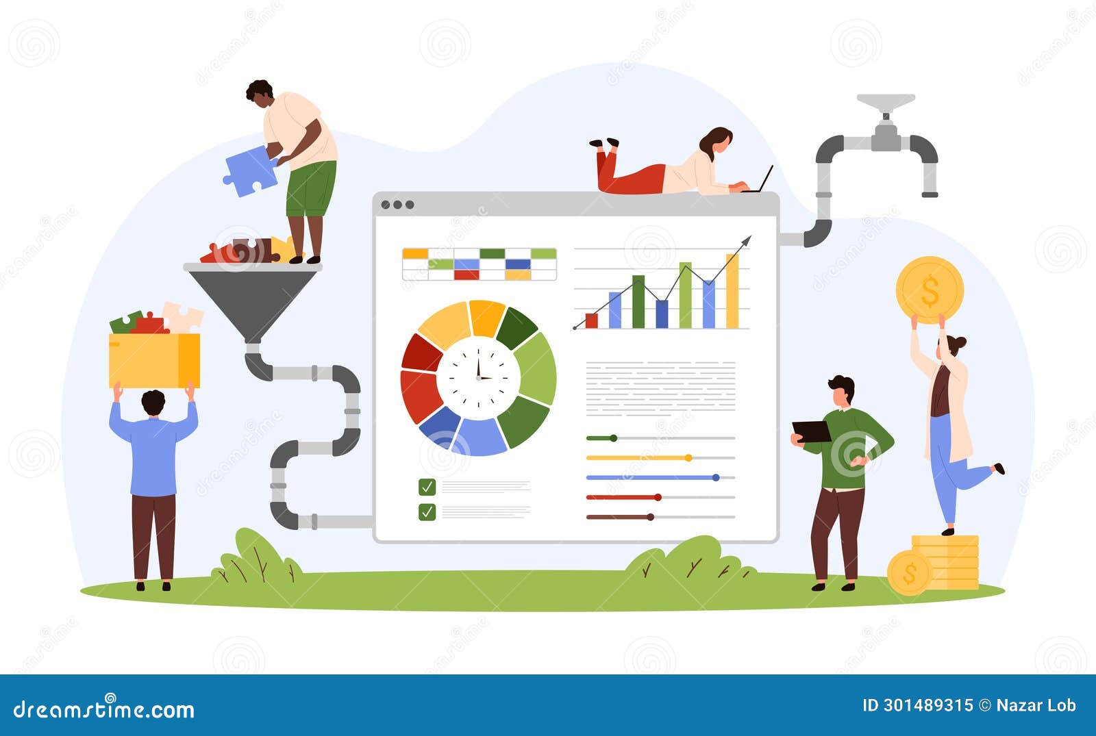Audit Puzzle Shows Auditor Validation Scrutiny Or Inspection Royalty ...