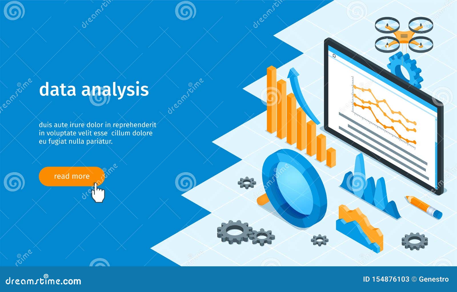 Data analysis banner 01 stock vector. Illustration of info - 154876103