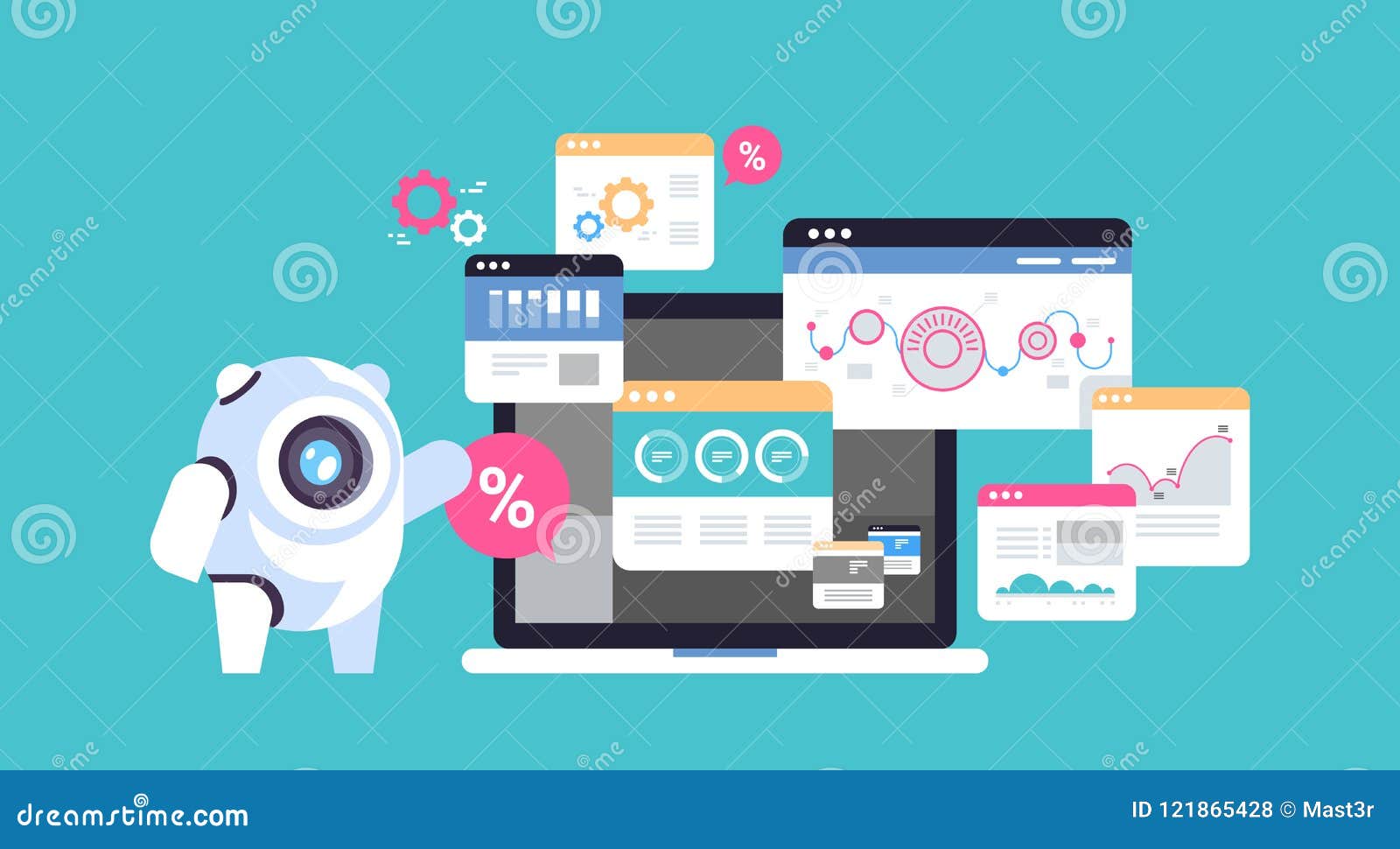 Data Intelligence Icon Set. Data Discovery, Event Processing, Business ...