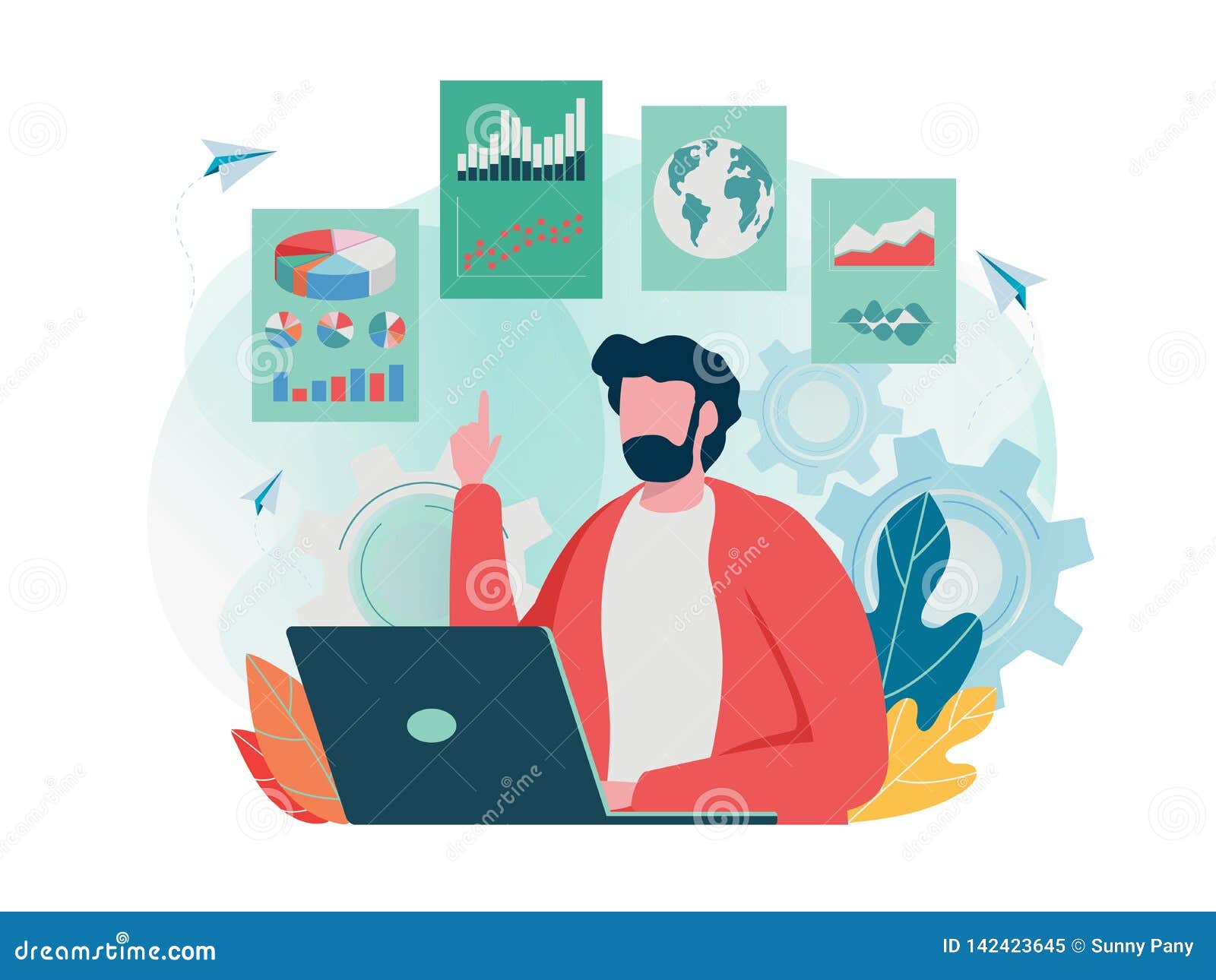 Data Analysis. Business Plan Schedule. Create Idea To Success. Graph ...