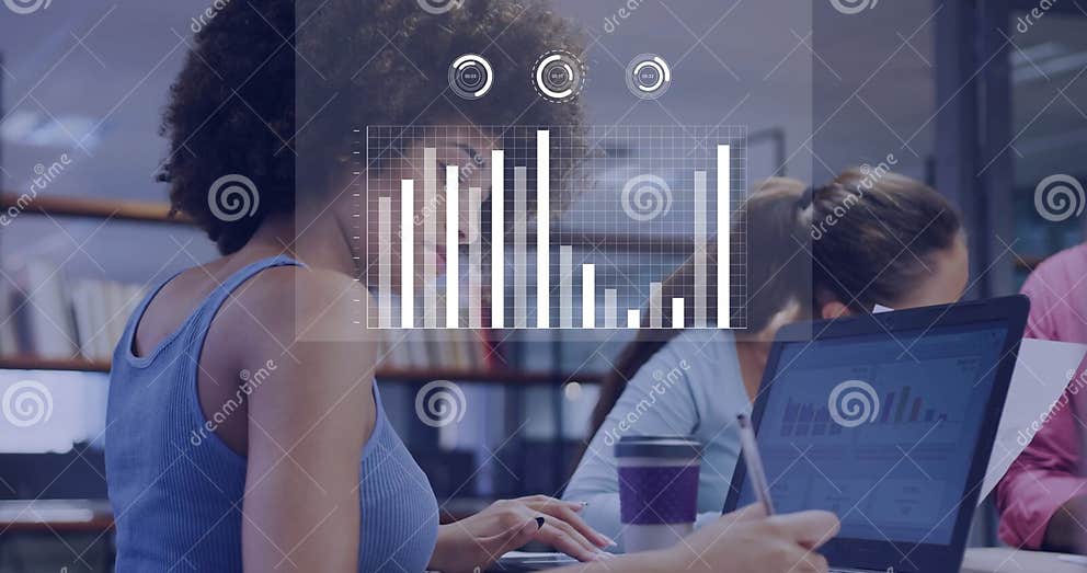 Data Analysis and Coding Image Over Diverse Business People Working in ...