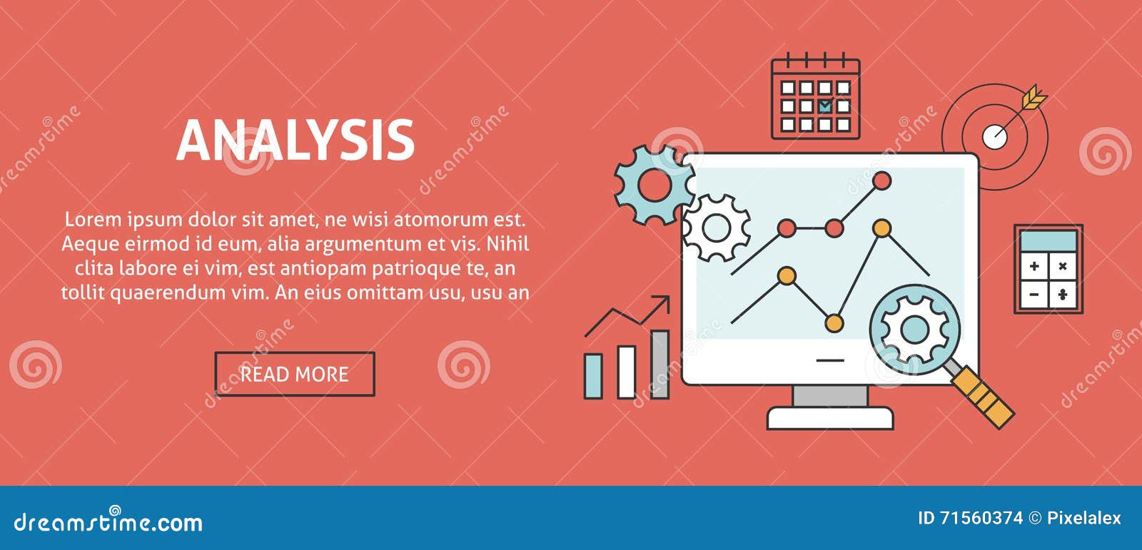 Data Analysis Concept Banner Stock Vector - Illustration of info ...