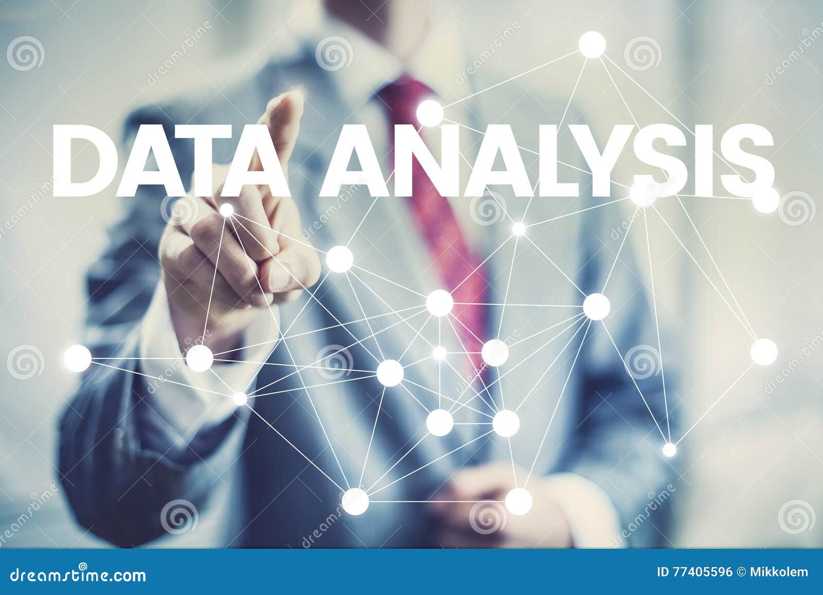Data Analysis Concept Business Man Pointing Interface Stock Photo ...