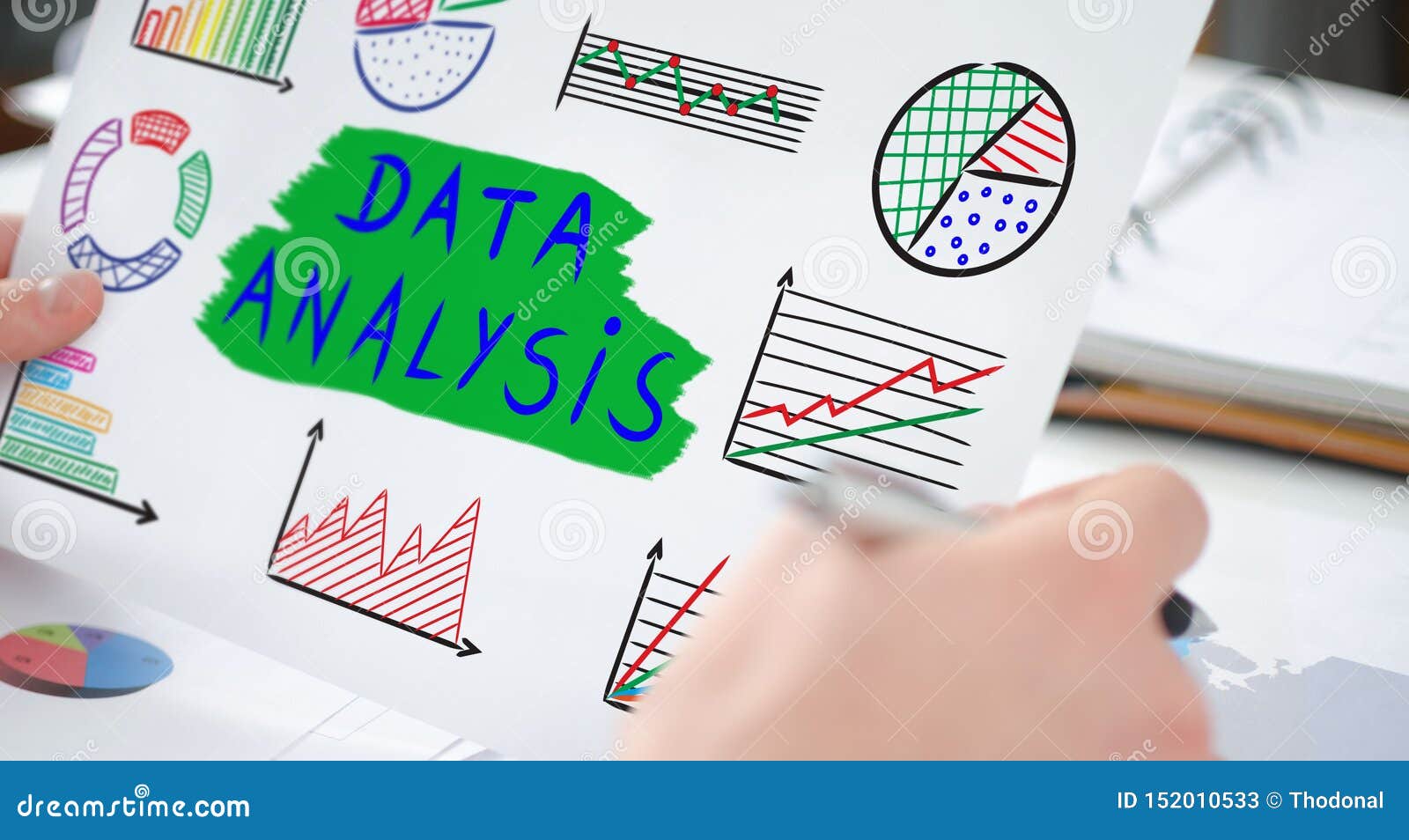 Data Analysis Concept on a Paper Stock Image - Image of concept ...