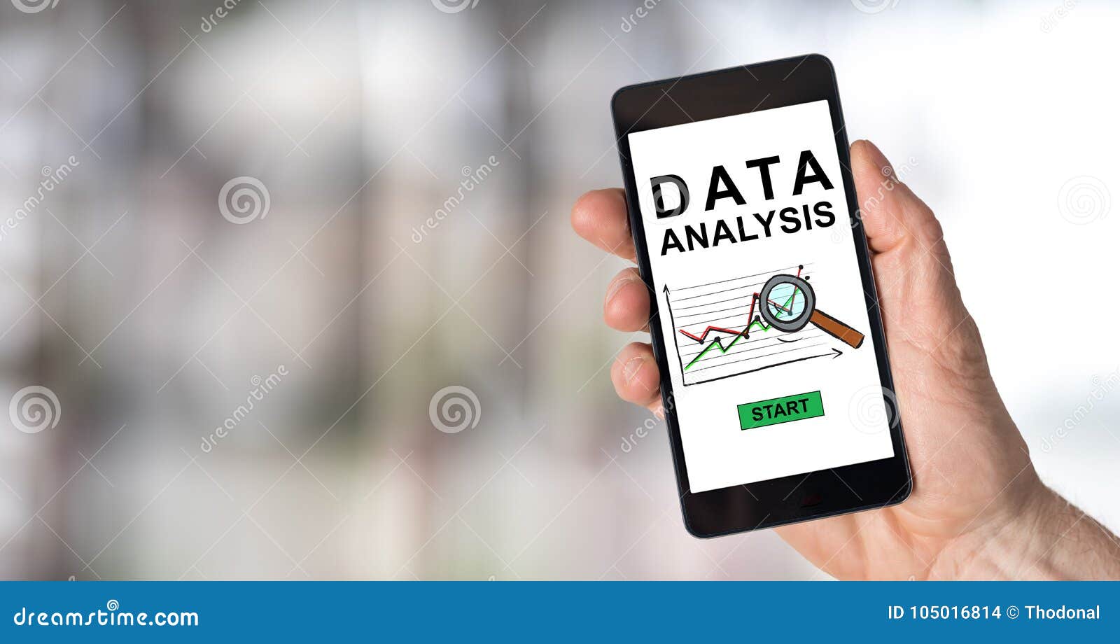 Data Analysis Concept on a Smartphone Stock Photo - Image of review ...