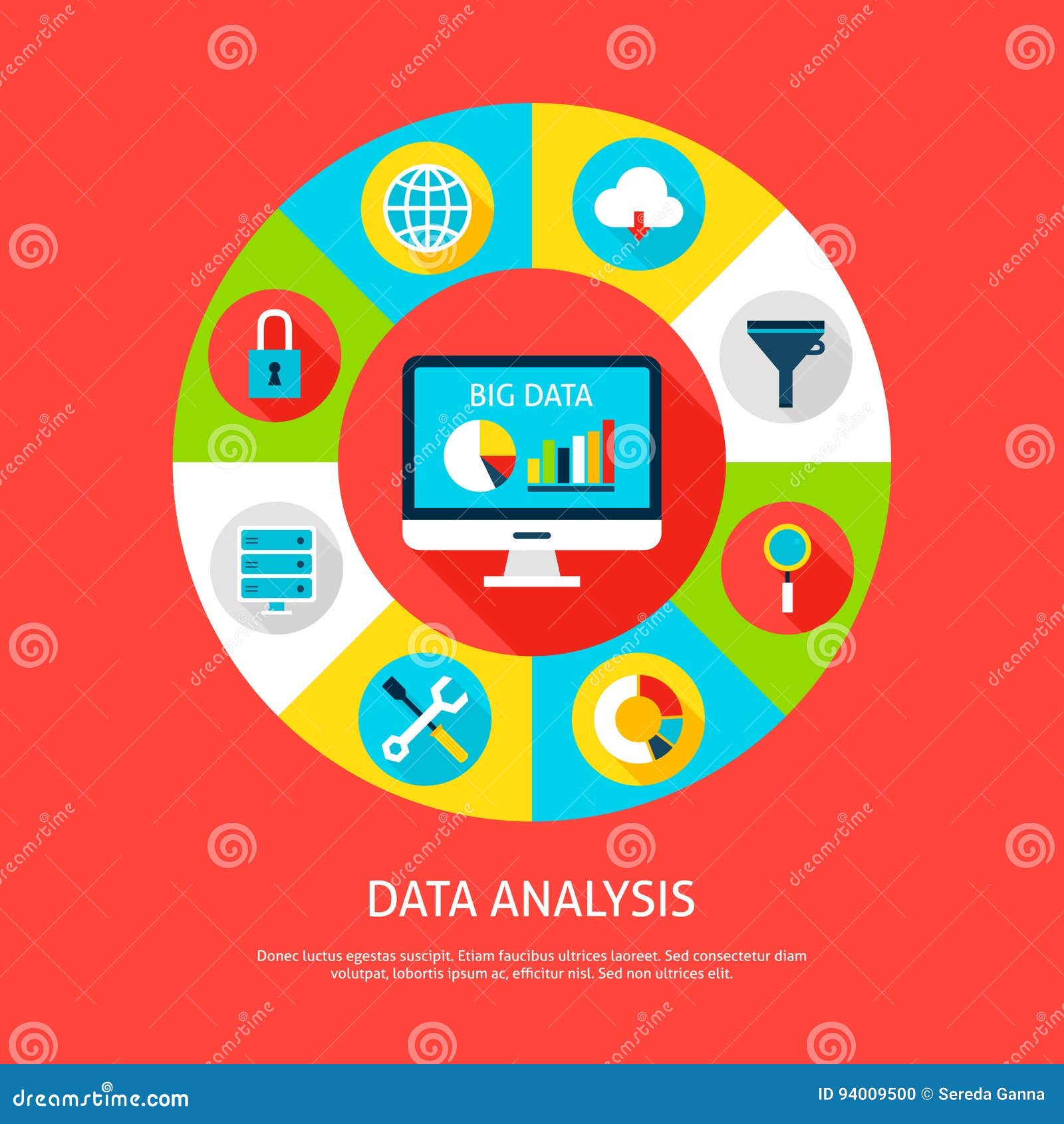 Data Analysis Concept stock vector. Illustration of collection - 94009500