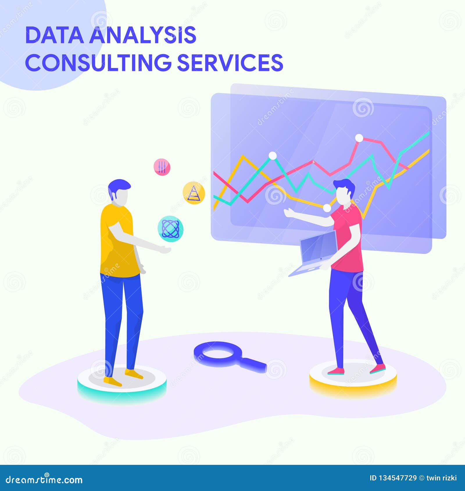 DATA ANALYSIS CONSULTING SERVICES Stock Vector - Illustration of data ...