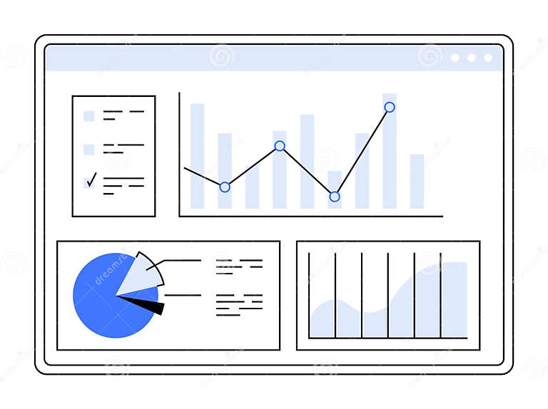 Data Analysis Dashboard with Charts and Graphs for Business Metrics Visualization Stock ...