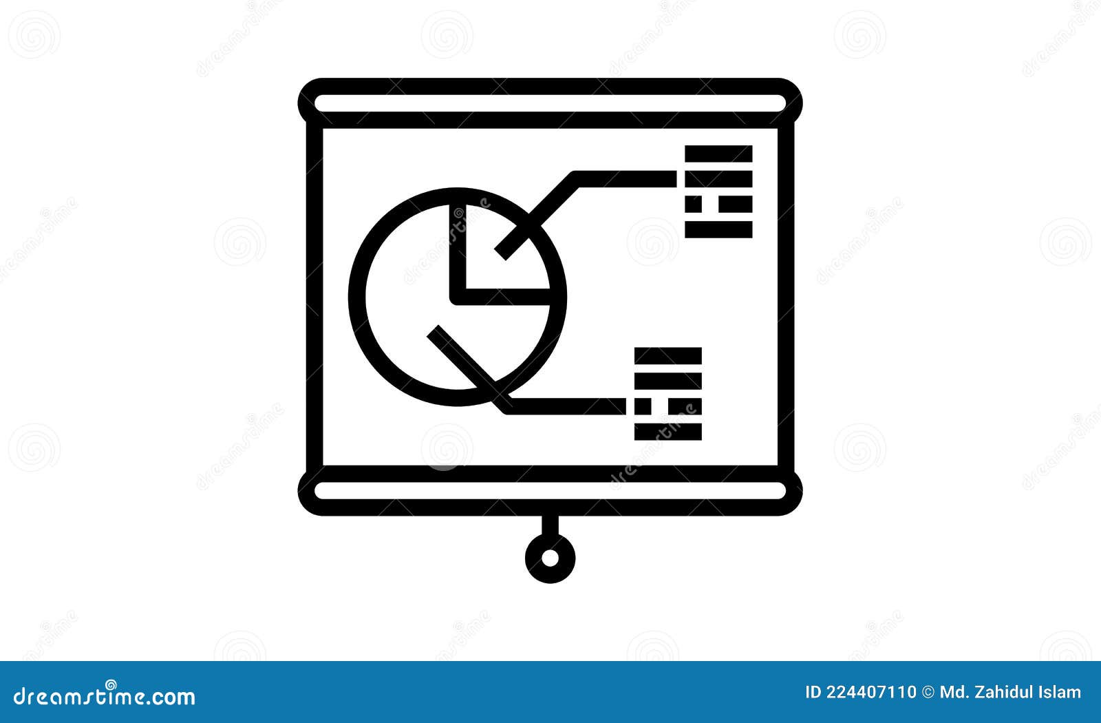 Data Analysis, Data Research, Data Presentation Icon Flat Style ...