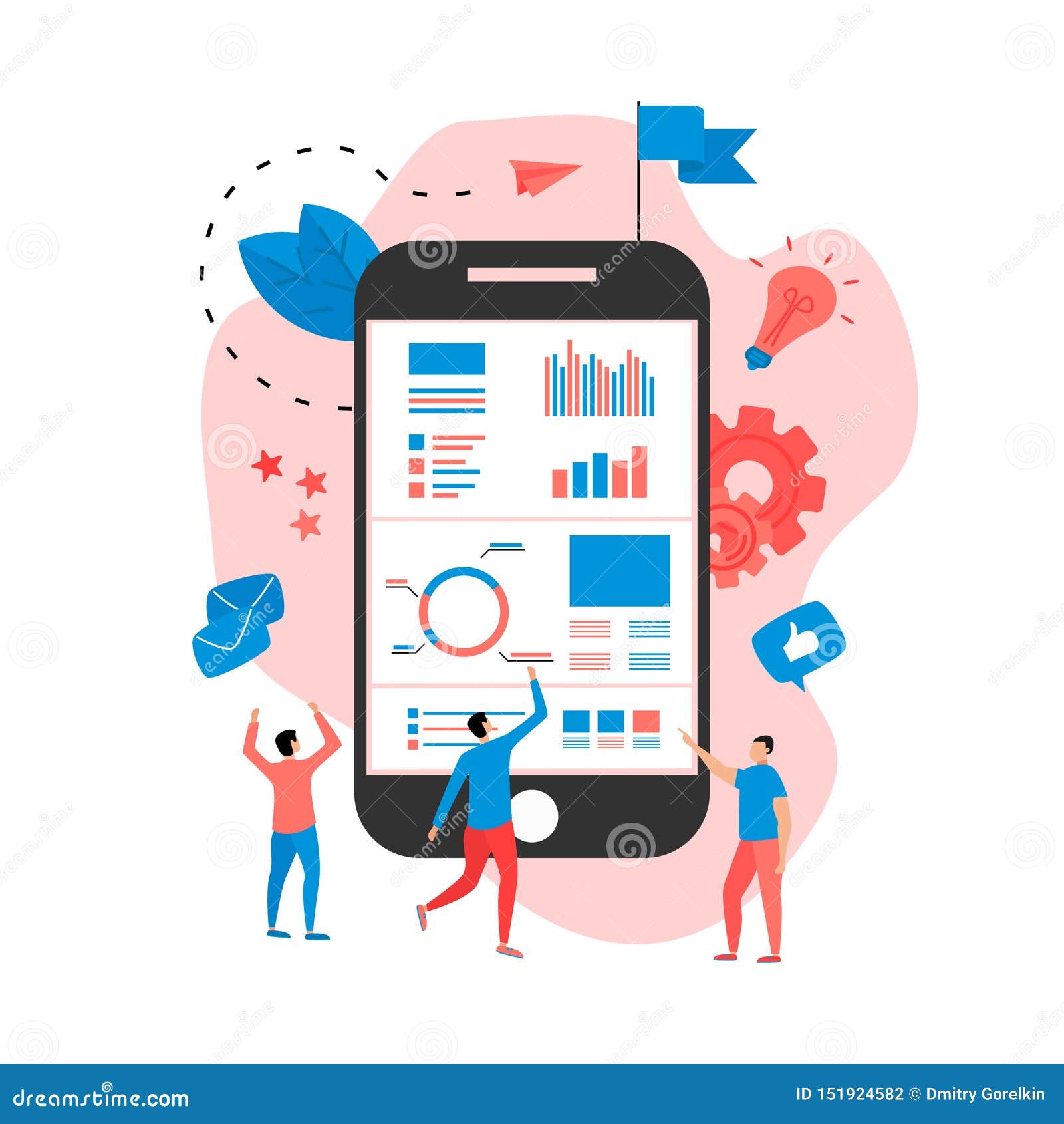 Data Analysis Design Concept. Graph, Diagram, Statistics on Desktop ...