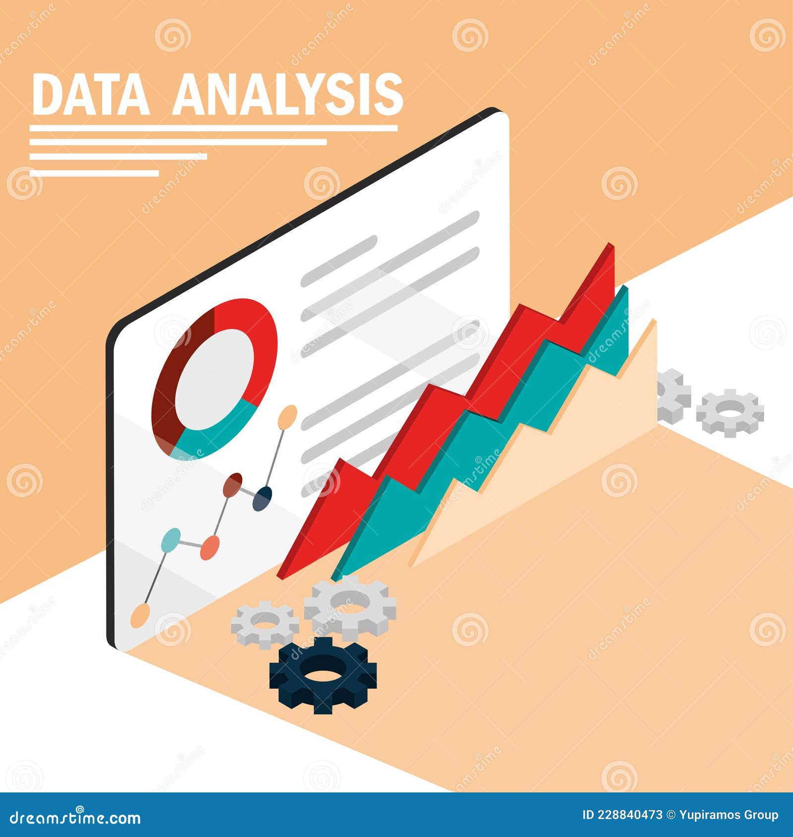 Data analysis diagram stock vector. Illustration of business - 228840473
