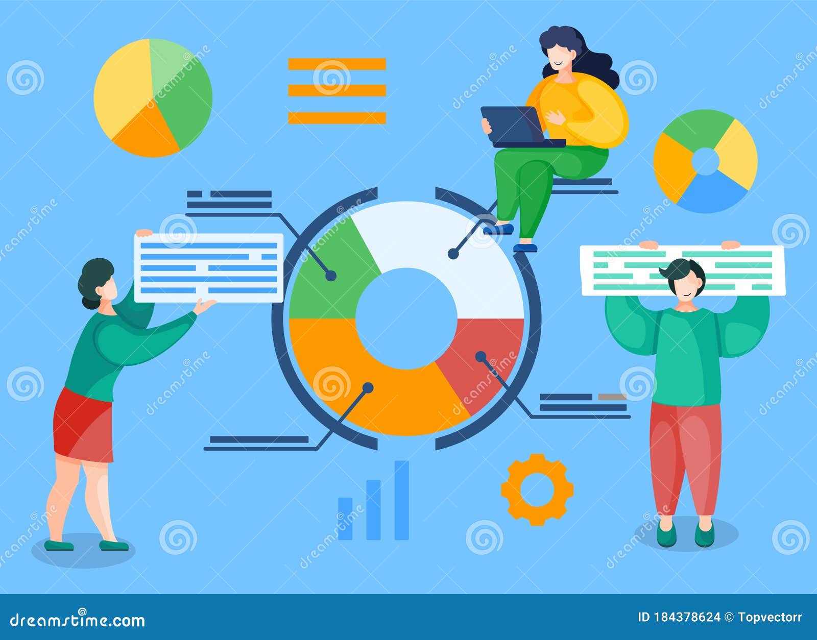 Data Analysis Diagram Scheme for Website Vector Stock Vector ...