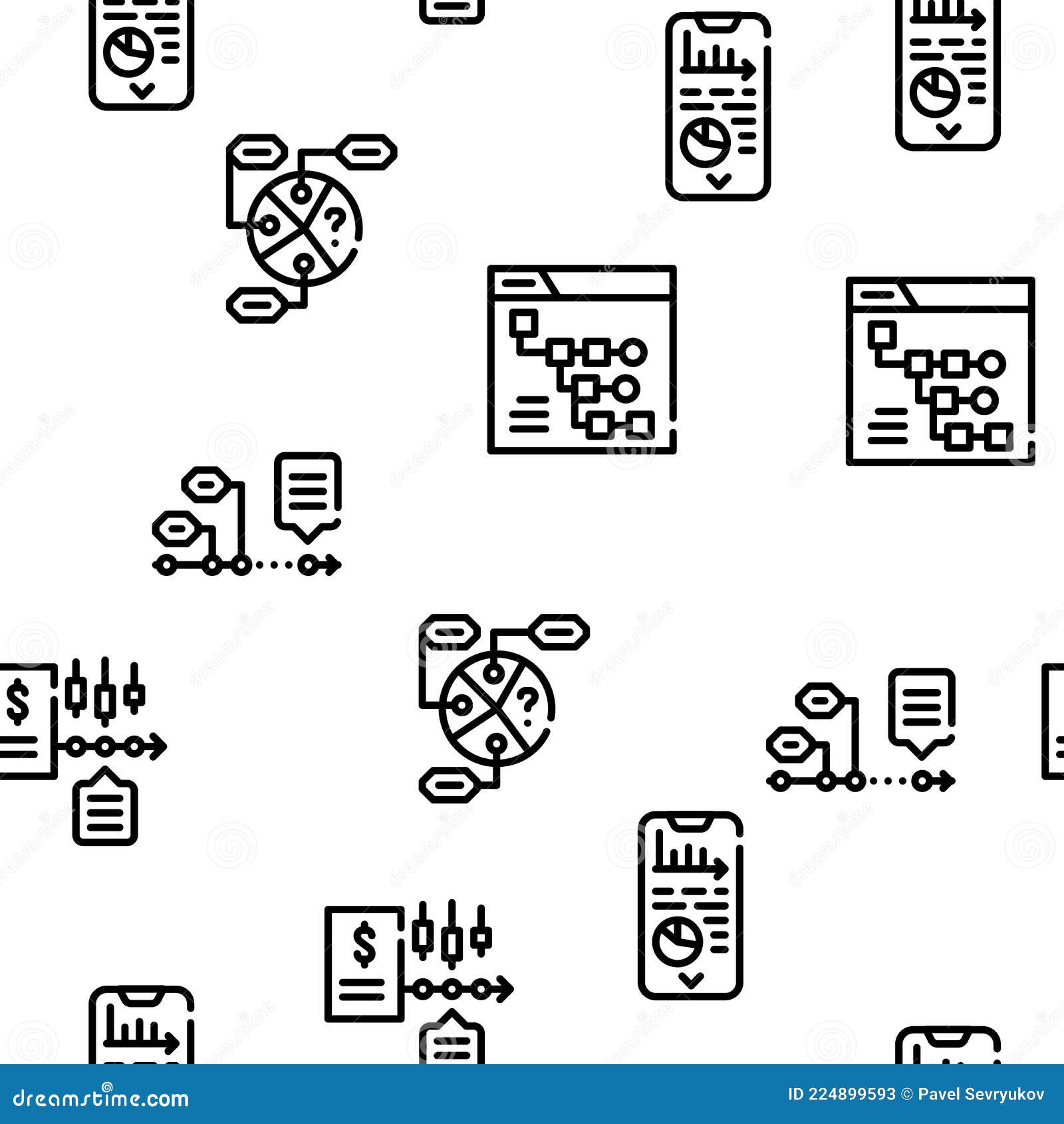Data Analysis Diagram Vector Seamless Pattern Stock Vector ...