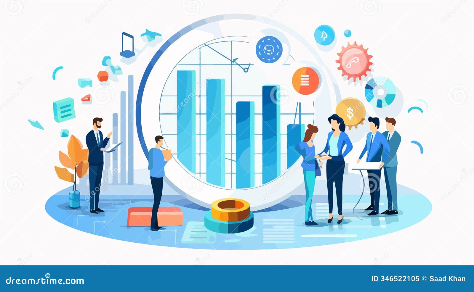 Data Analysis and Digitization Concept Digital Stock Vector ...