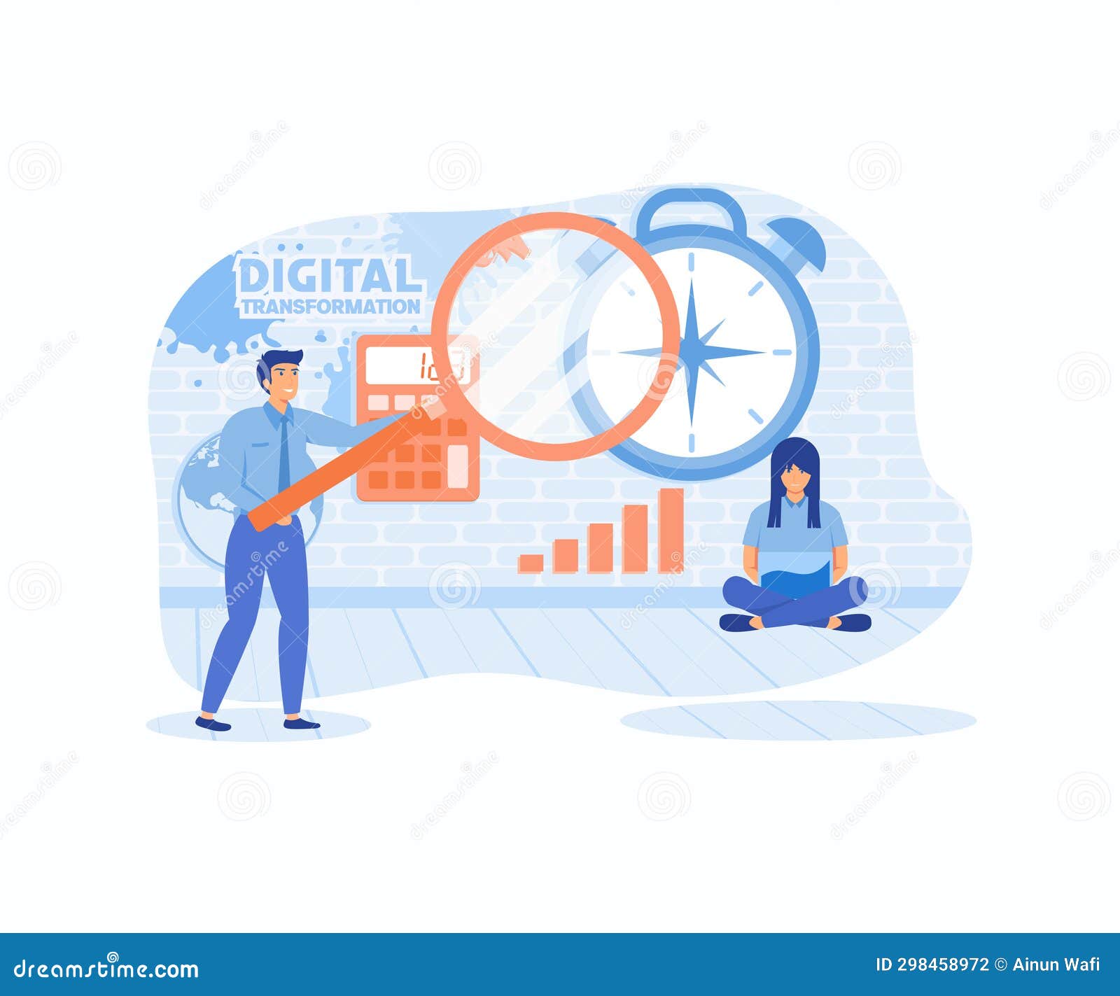 Data Analysis and Digitization Concept, Digital Transformation or ...