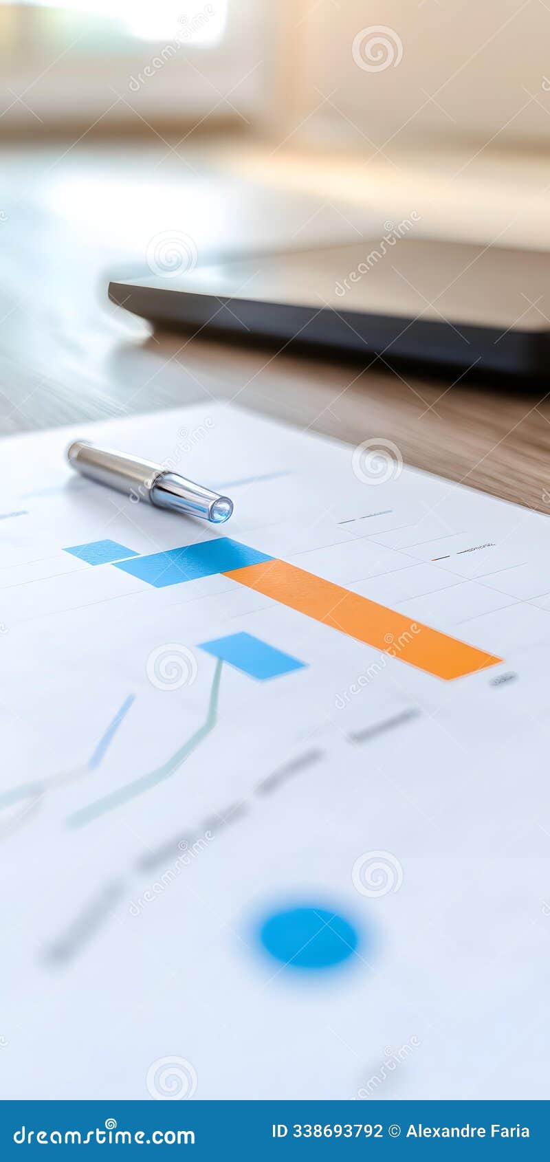 Data Analysis Document with Charts Stock Illustration - Illustration of ...
