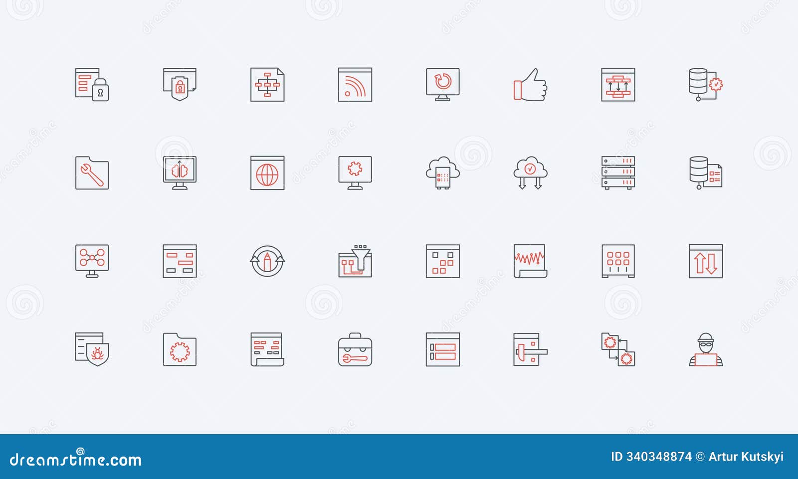 System And Structure Line Icons Collection. Architecture, Framework, Infrastructure, Design ...