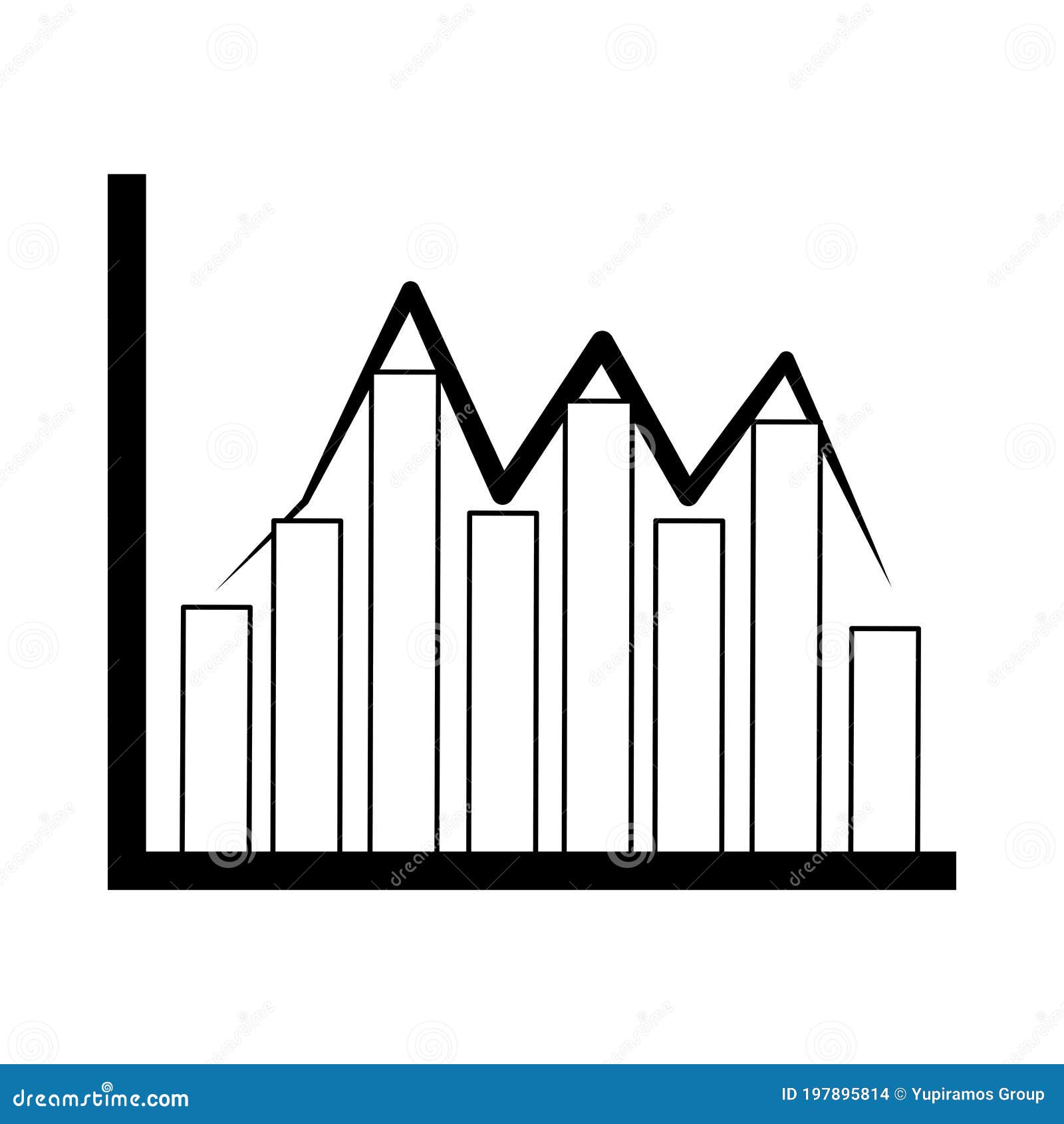 Fluctuation Vector Icon On White Background. Flat Vector Fluctuation ...