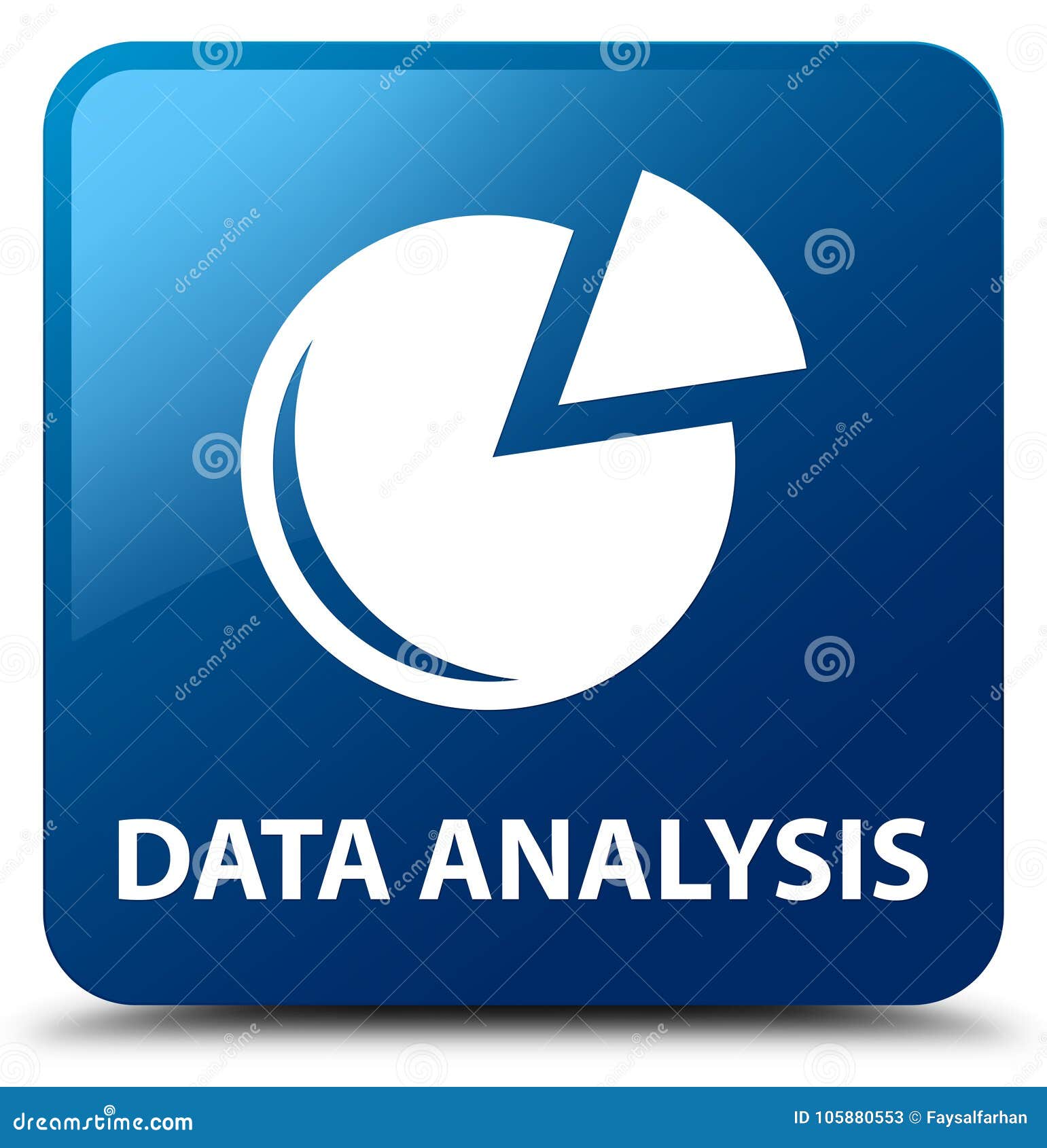Data Analysis (graph Icon) Blue Square Button Stock Illustration ...