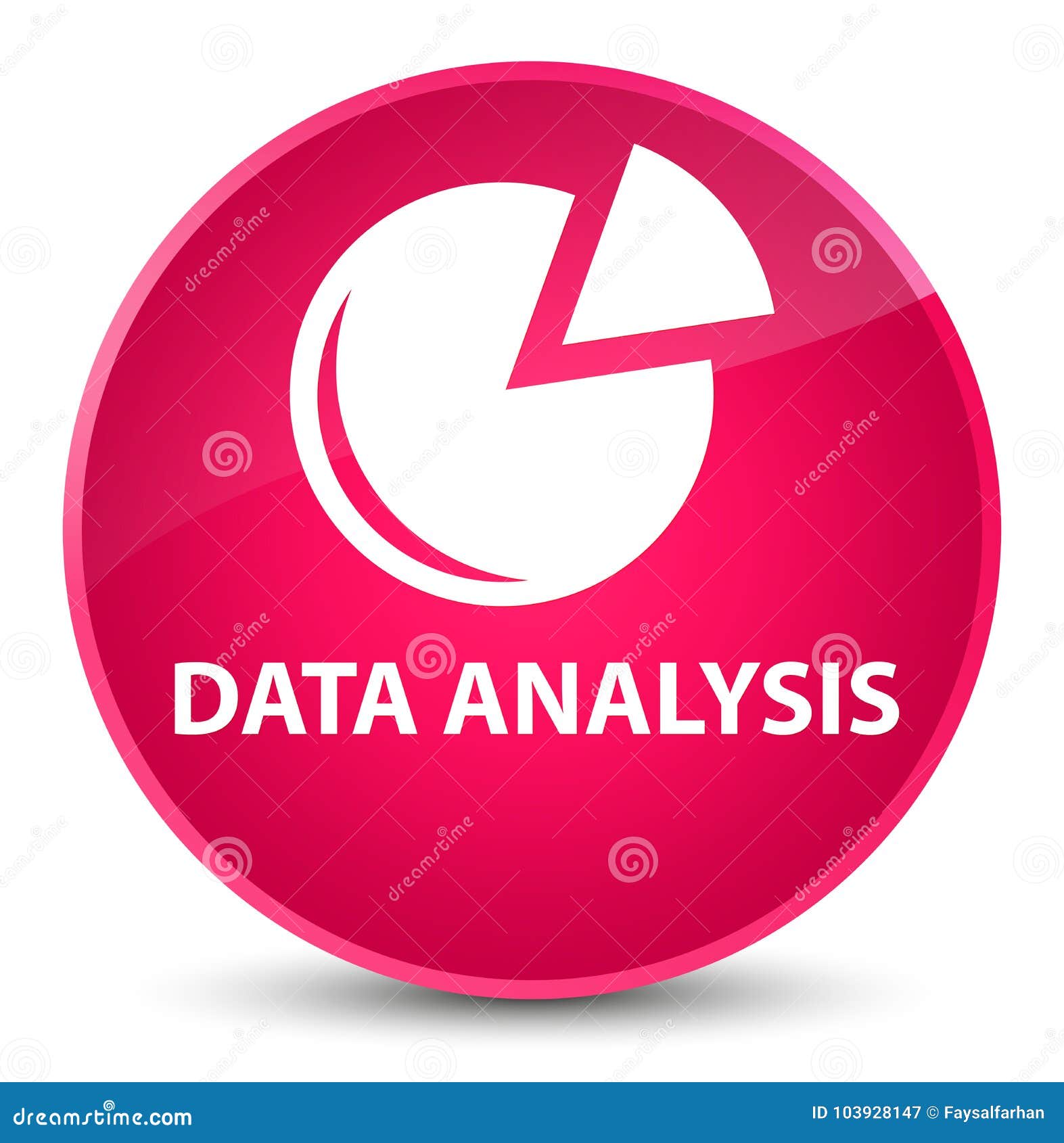 Data Analysis (graph Icon) Elegant Pink Round Button Stock Illustration ...