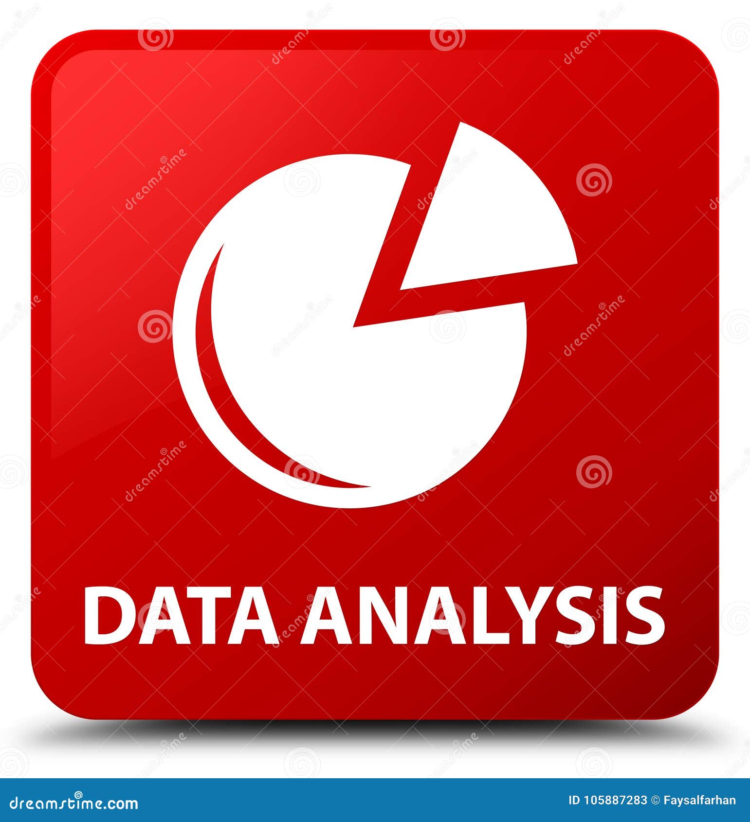 Data Analysis (graph Icon) Red Square Button Stock Illustration ...