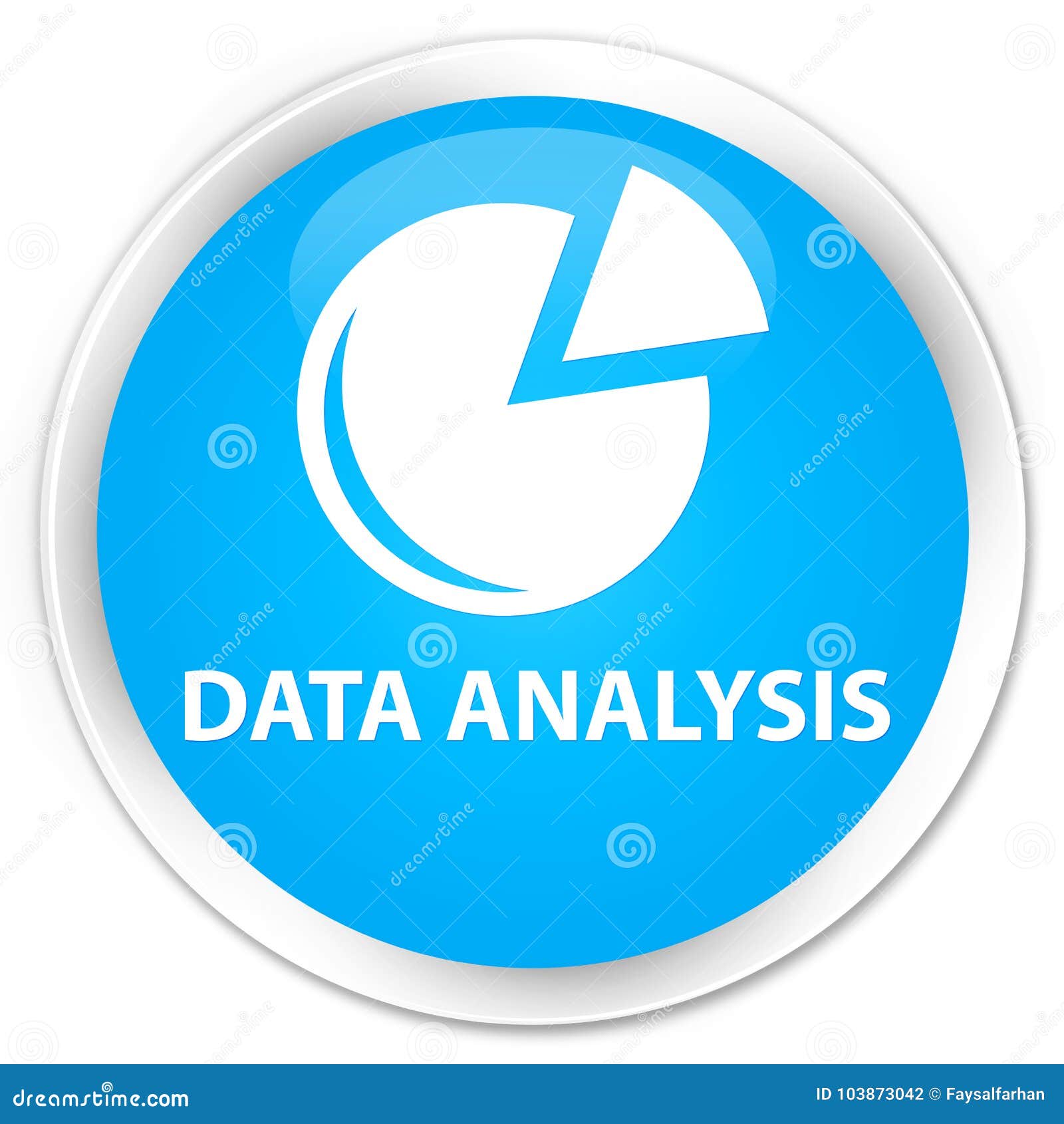 Data Analysis (graph Icon) Premium Cyan Blue Round Button Stock ...