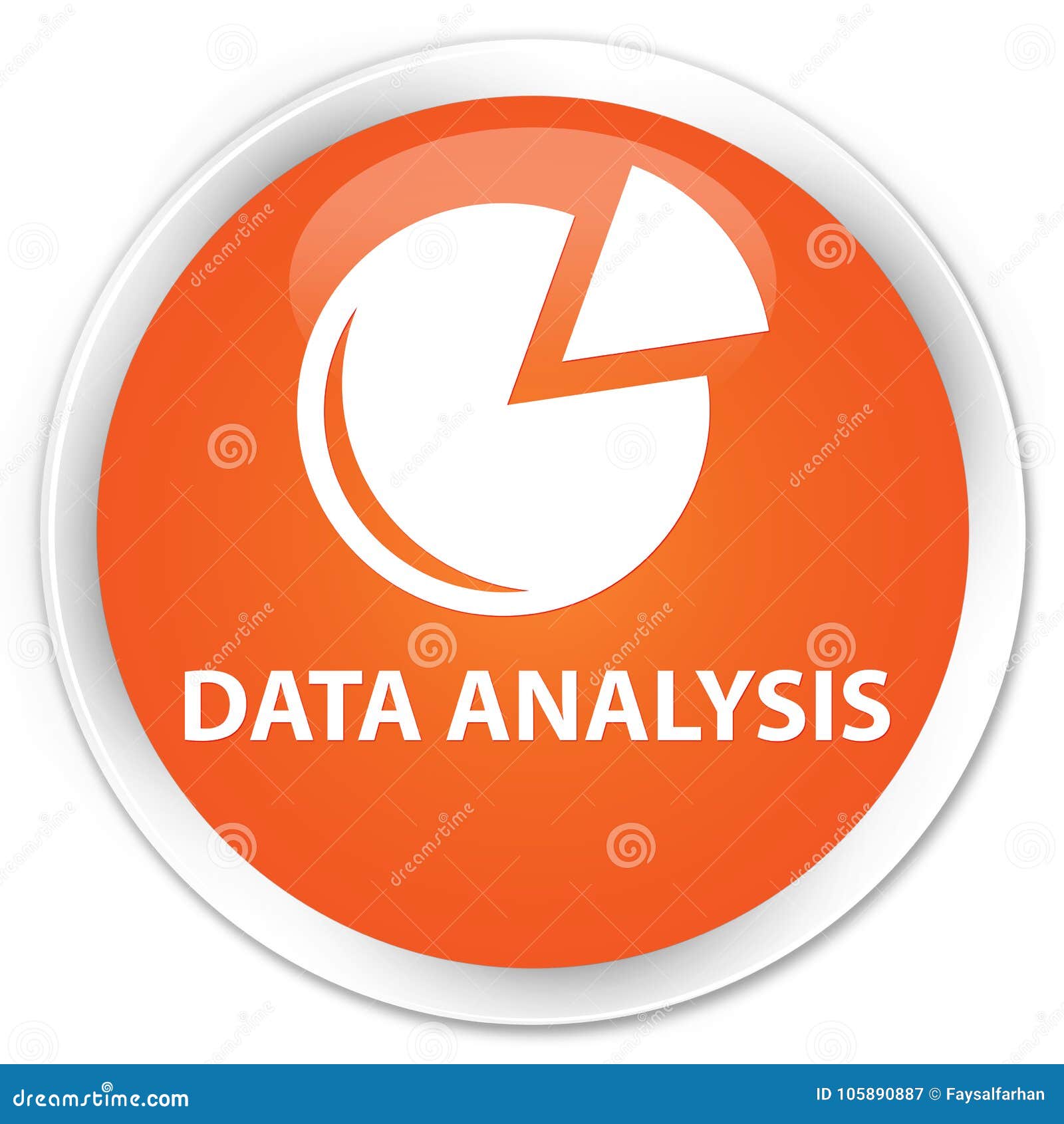 Data Analysis (graph Icon) Premium Orange Round Button Stock ...