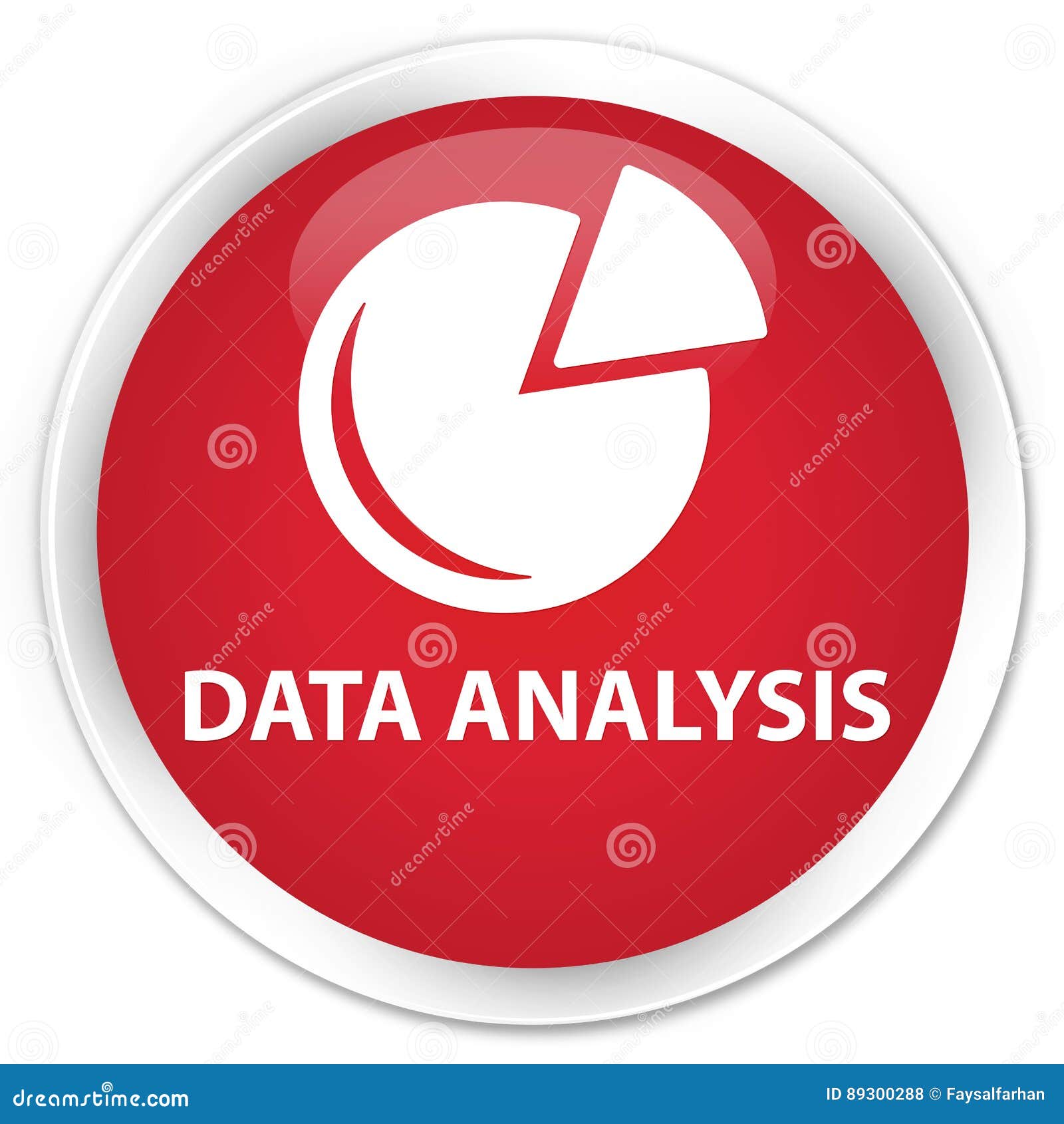 Data Analysis (graph Icon) Premium Red Round Button Stock Illustration ...