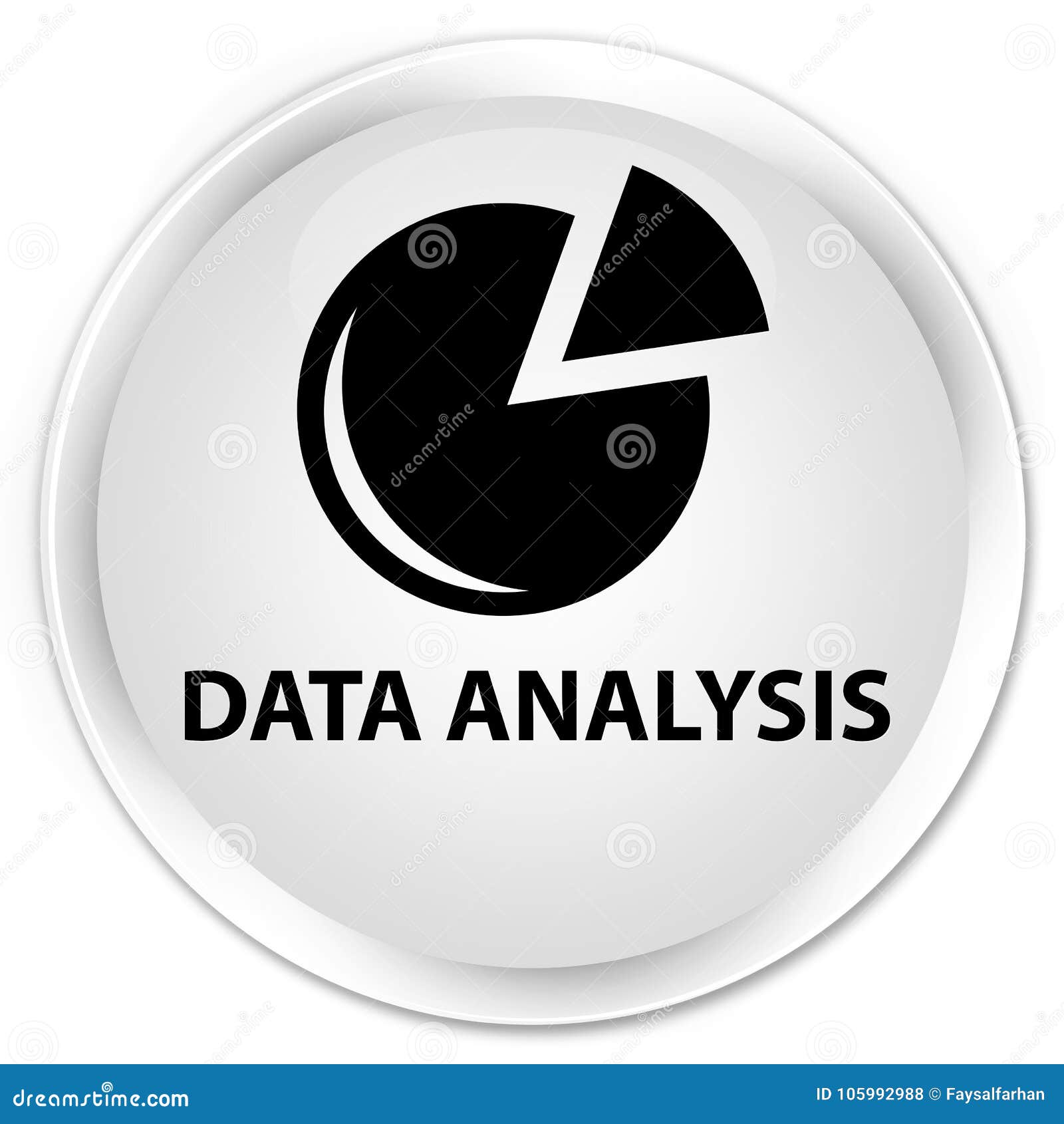Data Analysis Graph Icon Premium White Round Button Stock Illustration ...