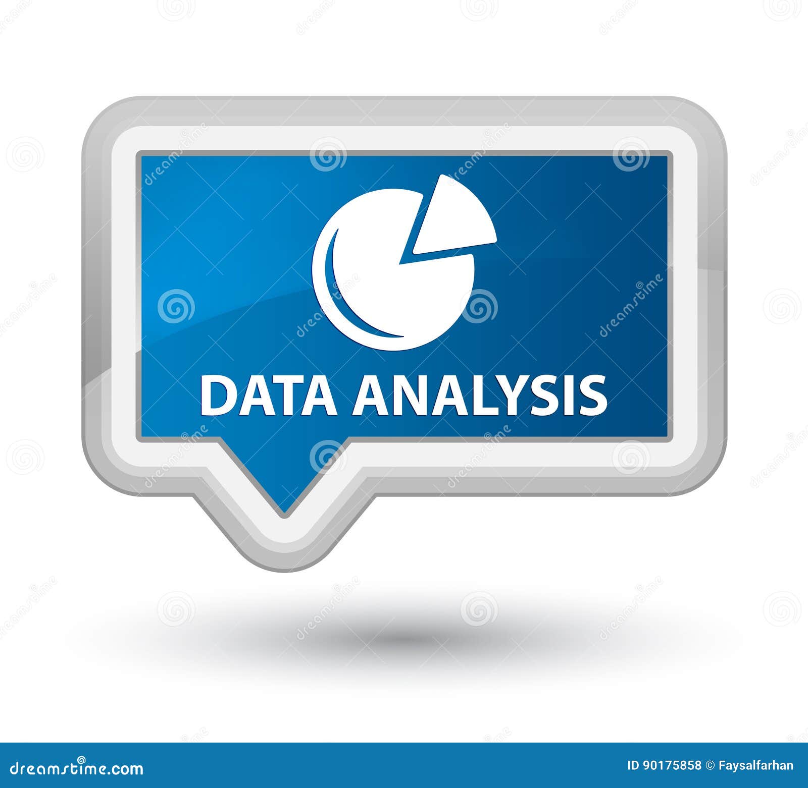 Data Analysis (graph Icon) Prime Blue Banner Button Stock Illustration ...