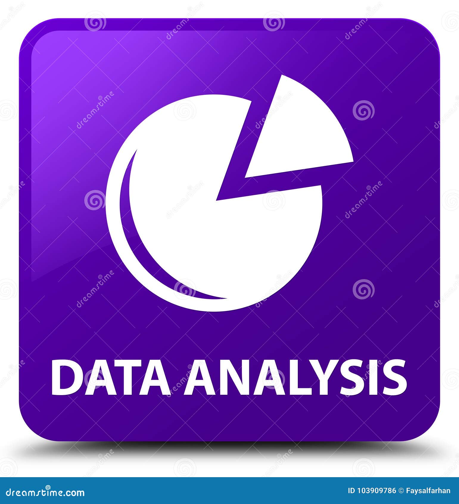 Data Analysis (graph Icon) Purple Square Button Stock Illustration ...