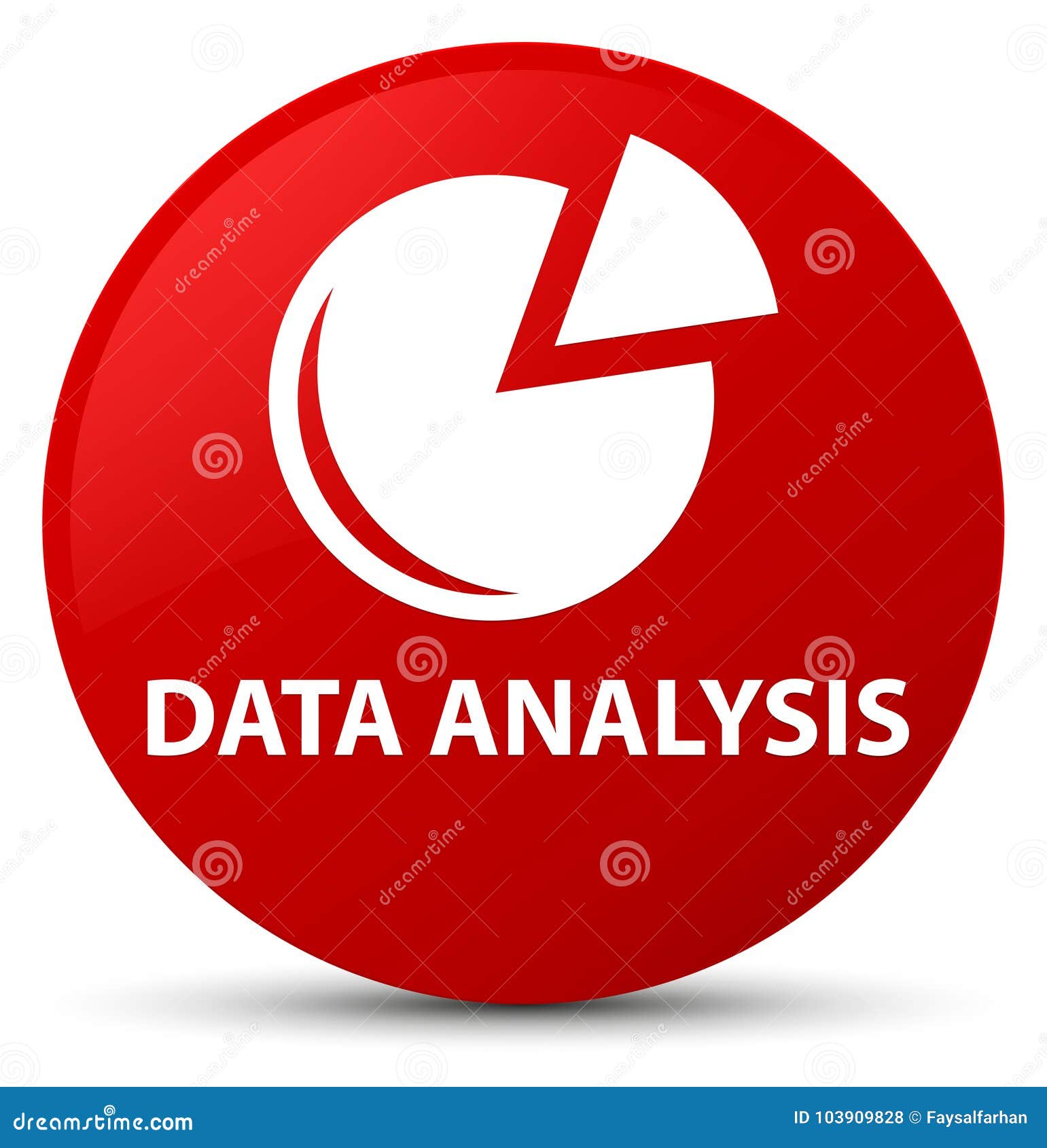 Data Analysis (graph Icon) Red Round Button Stock Illustration ...